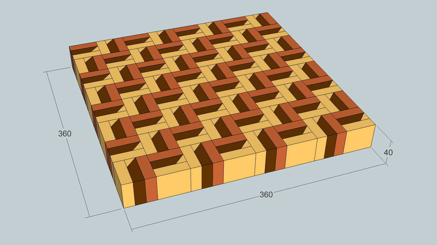Making a 3D End Grain Cutting Board #3 : 10 Steps (with Pictures ...