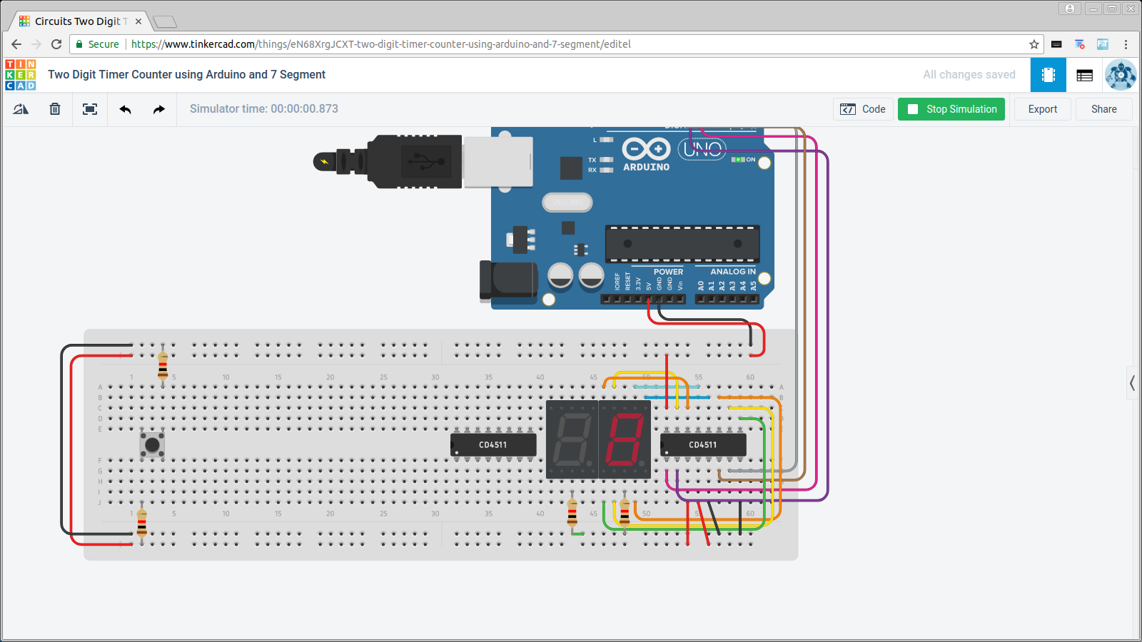 Two Digit Timer/Counter Using Arduino & 7 Segment Display : 10 Steps ...