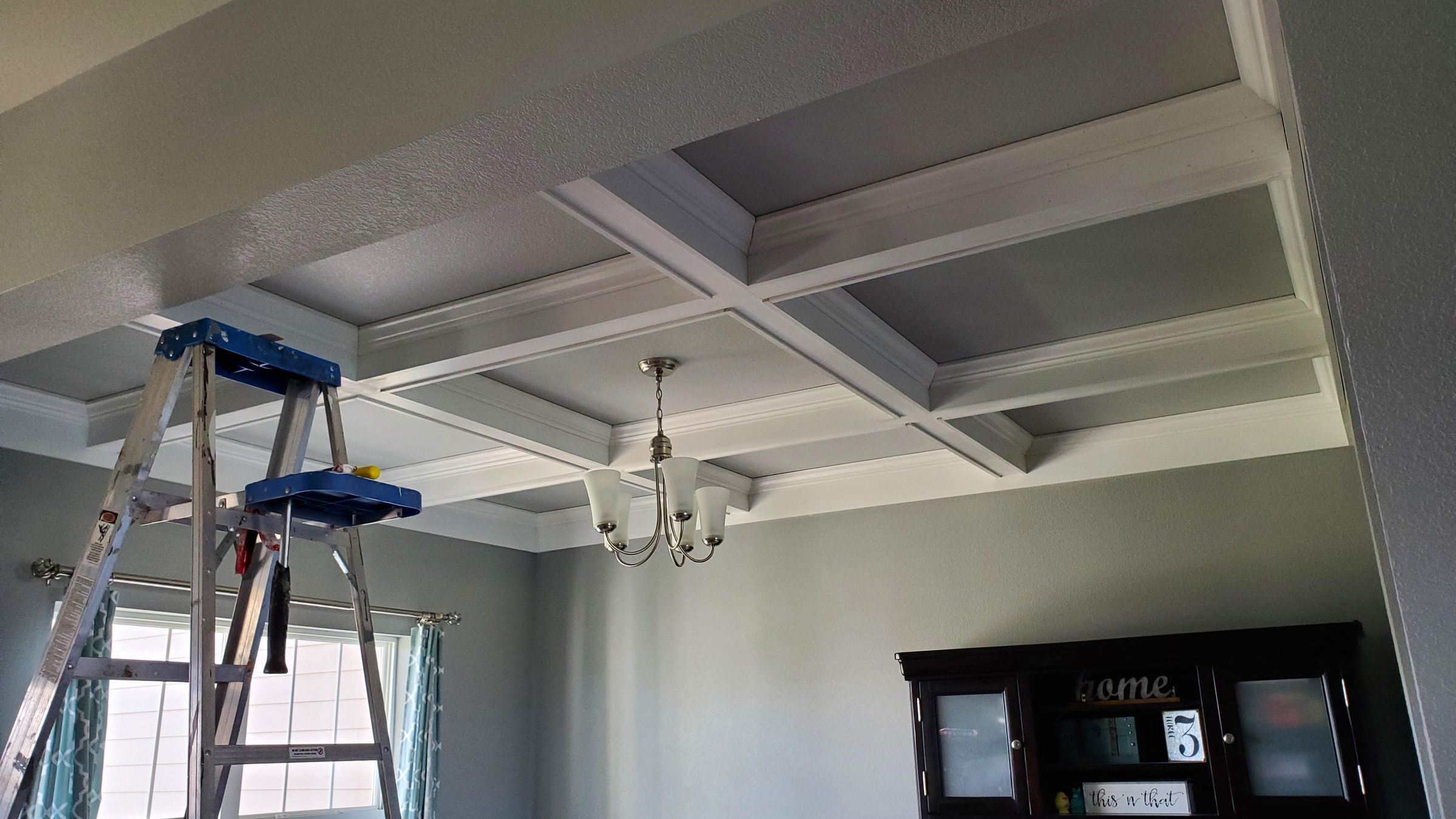 Coffered Ceiling DIY Demo | Finish Carpentry : 7 Steps (with Pictures ...