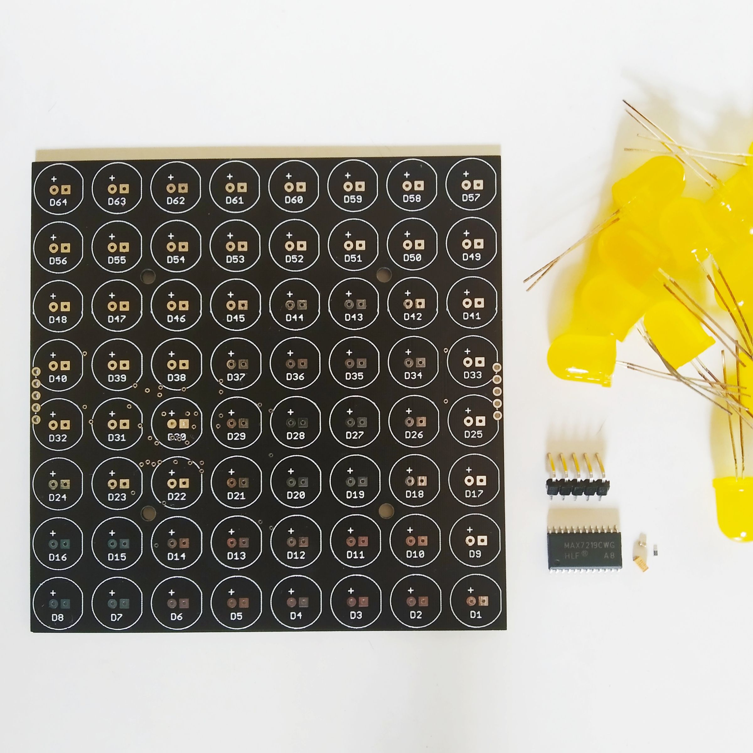 How to Build 8x8 BIG LED Matrix (MAX7219 LED 10mm) | Trybotics