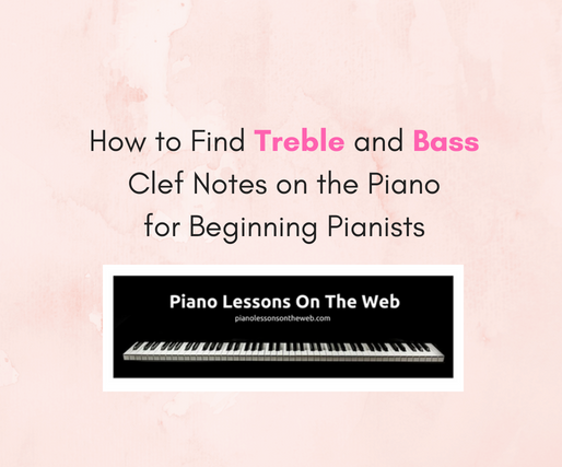 How to Find Treble and Bass Clef Notes on the Piano for Beginning ...