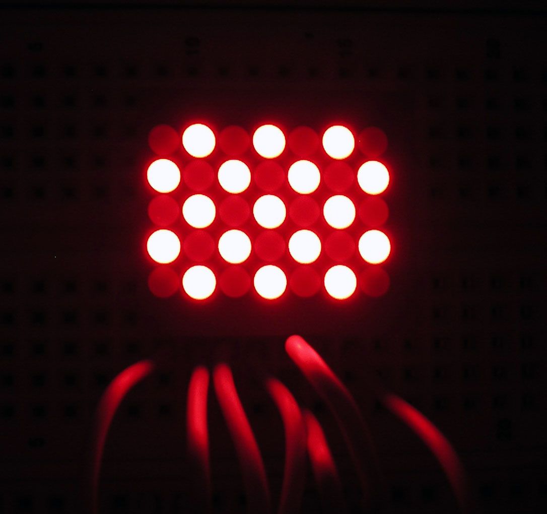 Using a Dot Matrix LED With an Arduino and Shift Register : 5 Steps ...