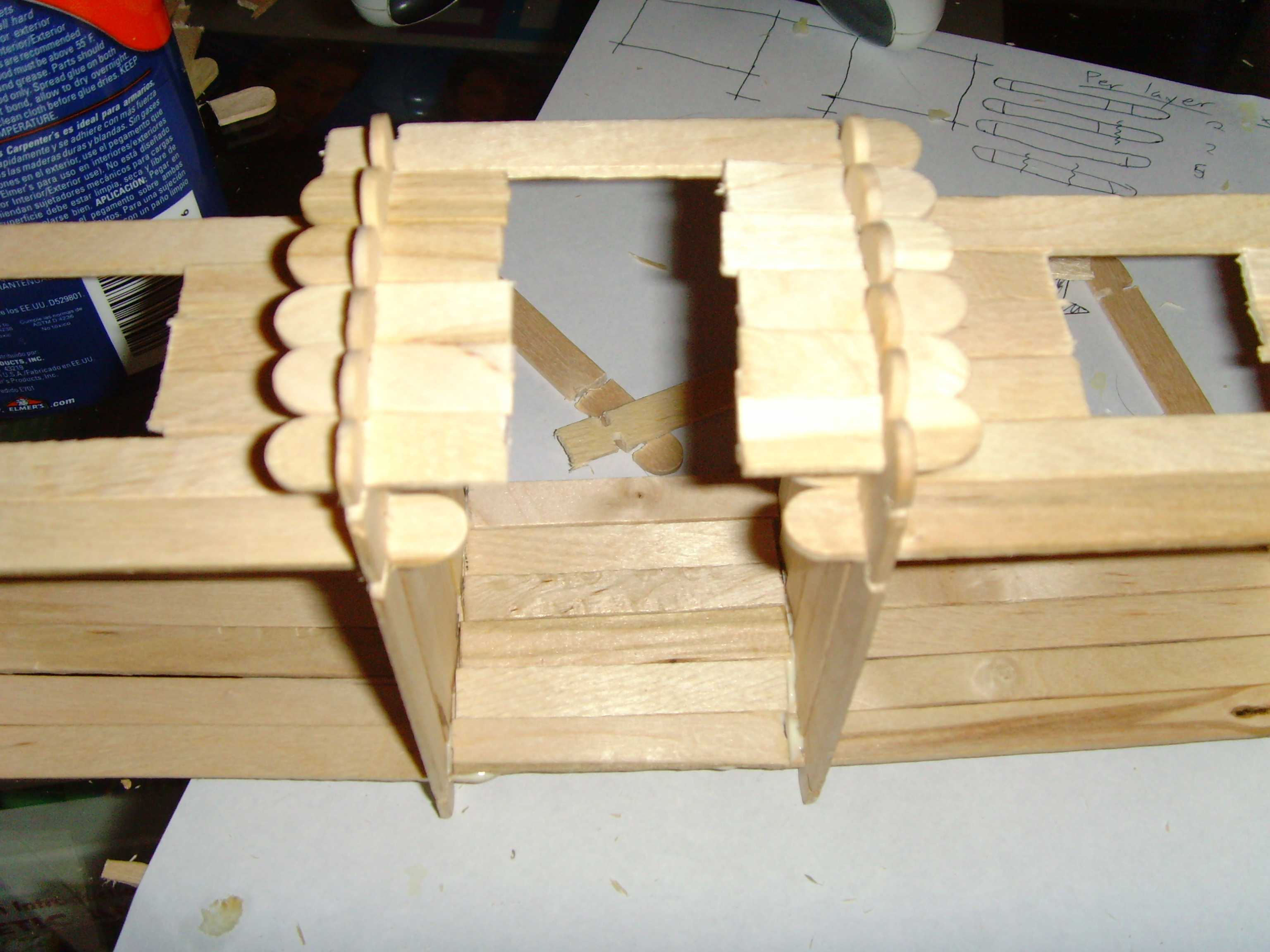 Craft Stick Log Cabin - Instructables