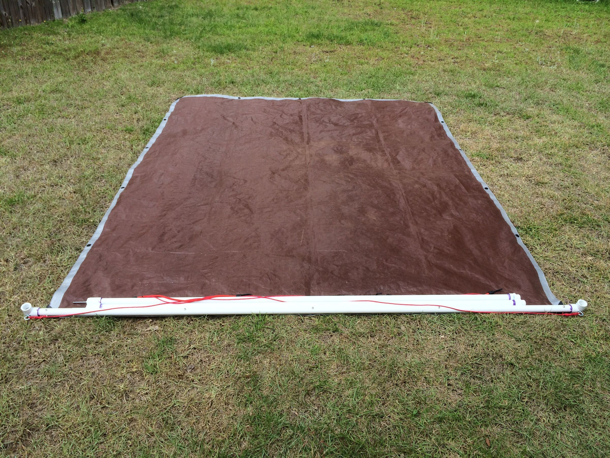 Tarp and PVC Canopy Lean-to Workspace : 12 Steps - Instructables