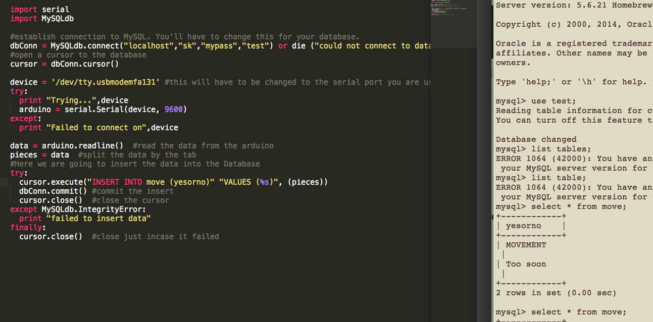 Interface Arduino to MySQL Using Python : 4 Steps (with Pictures ...