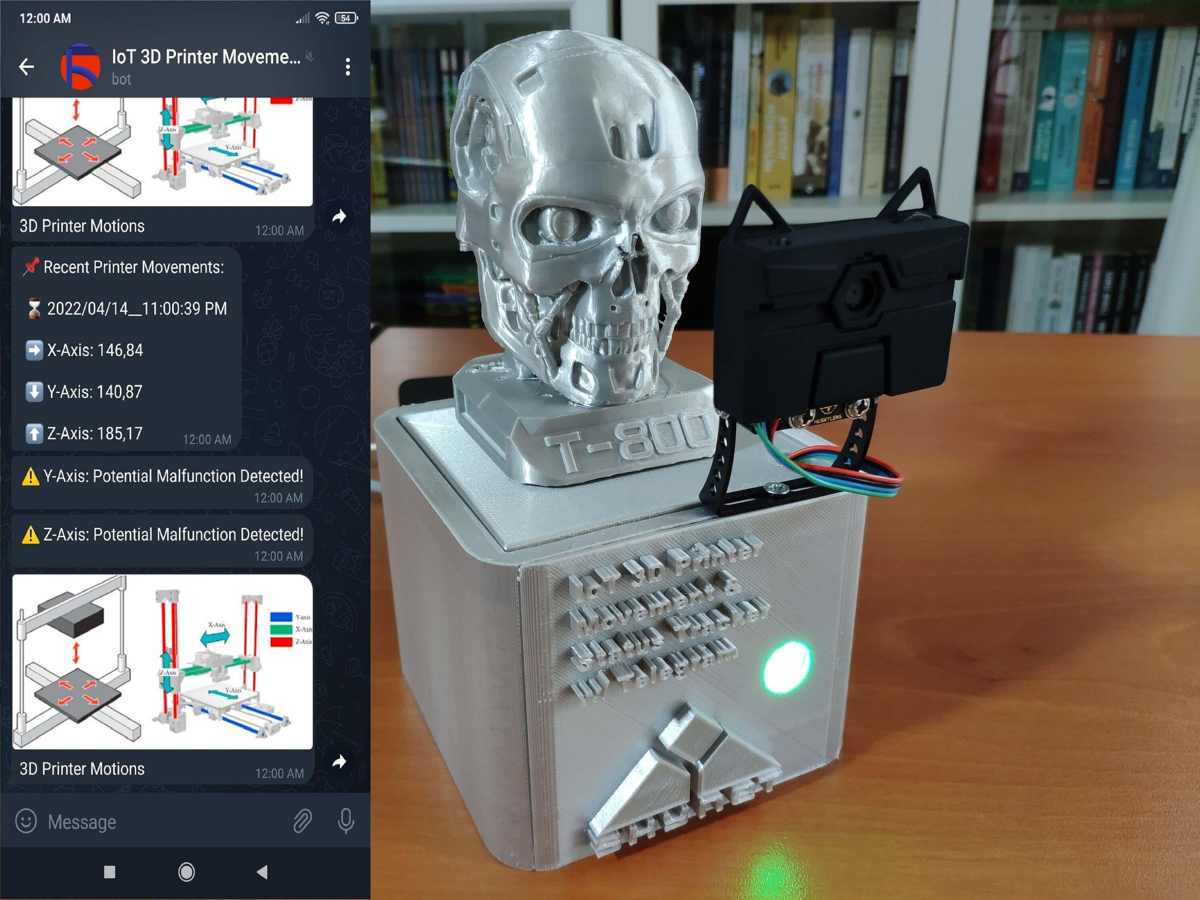 AI-driven IoT 3D Printer Motion & Status Tracker W/ Telegram : 18 Steps ...