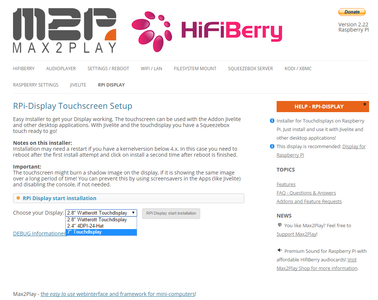 High-End Sound With 7 Inch Touchscreen Control Based on Raspberry Pi and Max2Play : 6 Steps ...