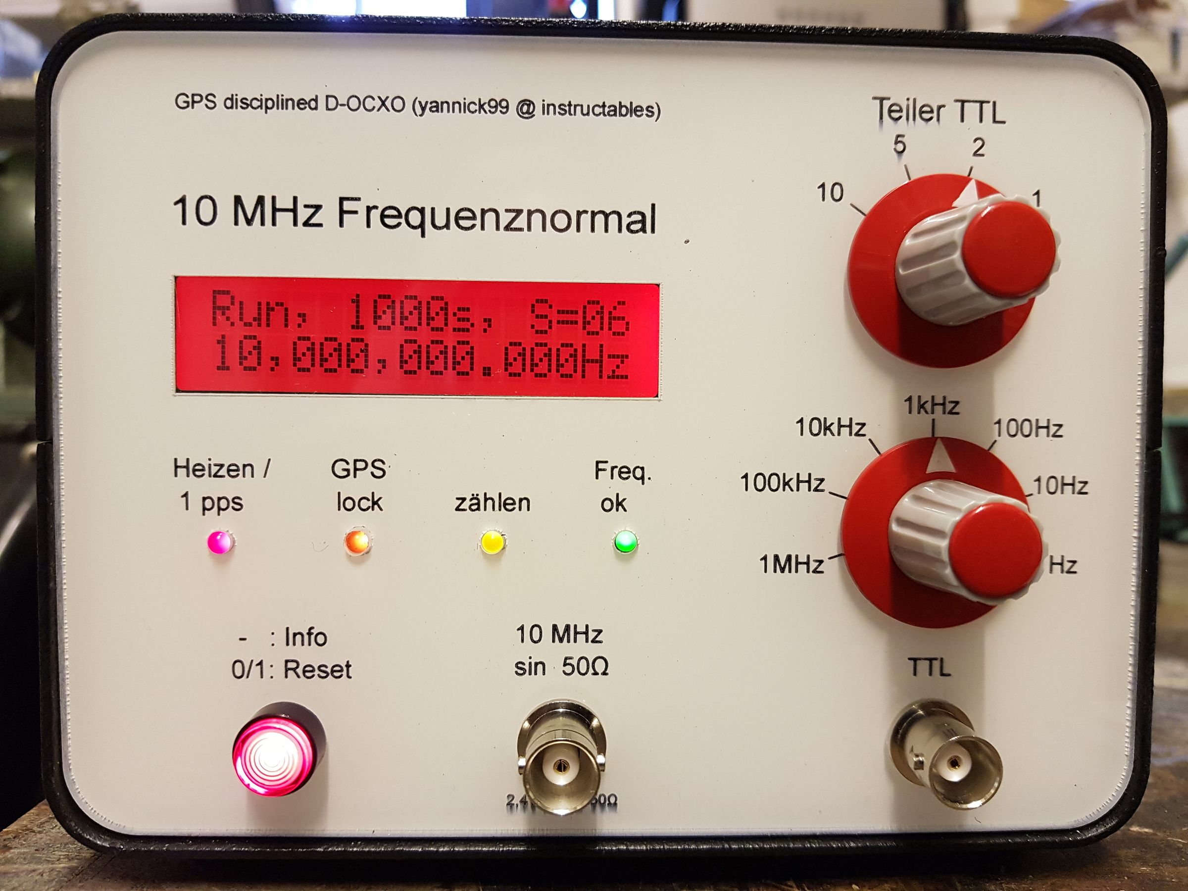 GPSDO YT 10 Mhz Lcd 2x16 With LED, UTC Time and GPS Localisation. : 26 ...