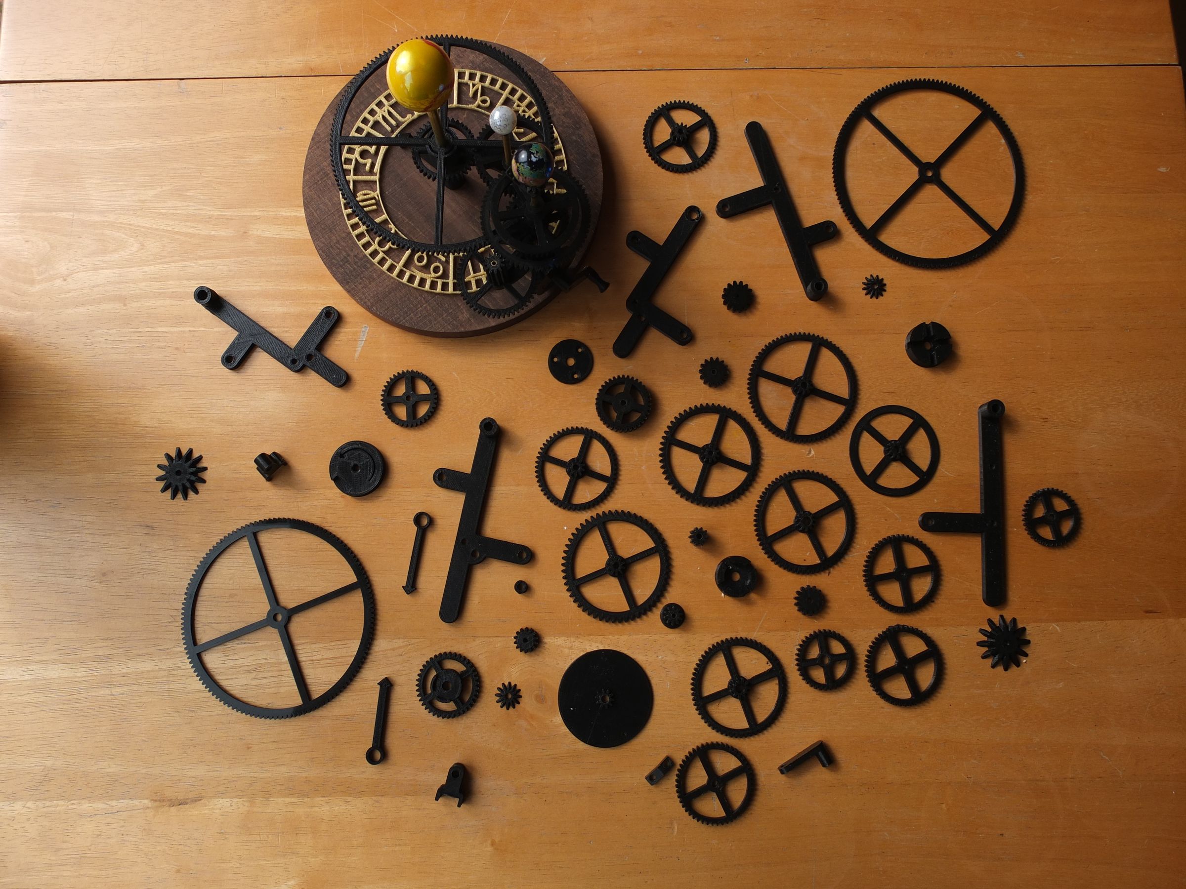 Sun, Earth and Moon Model (Tellurion / Orrery) With 3D Printed Parts ...