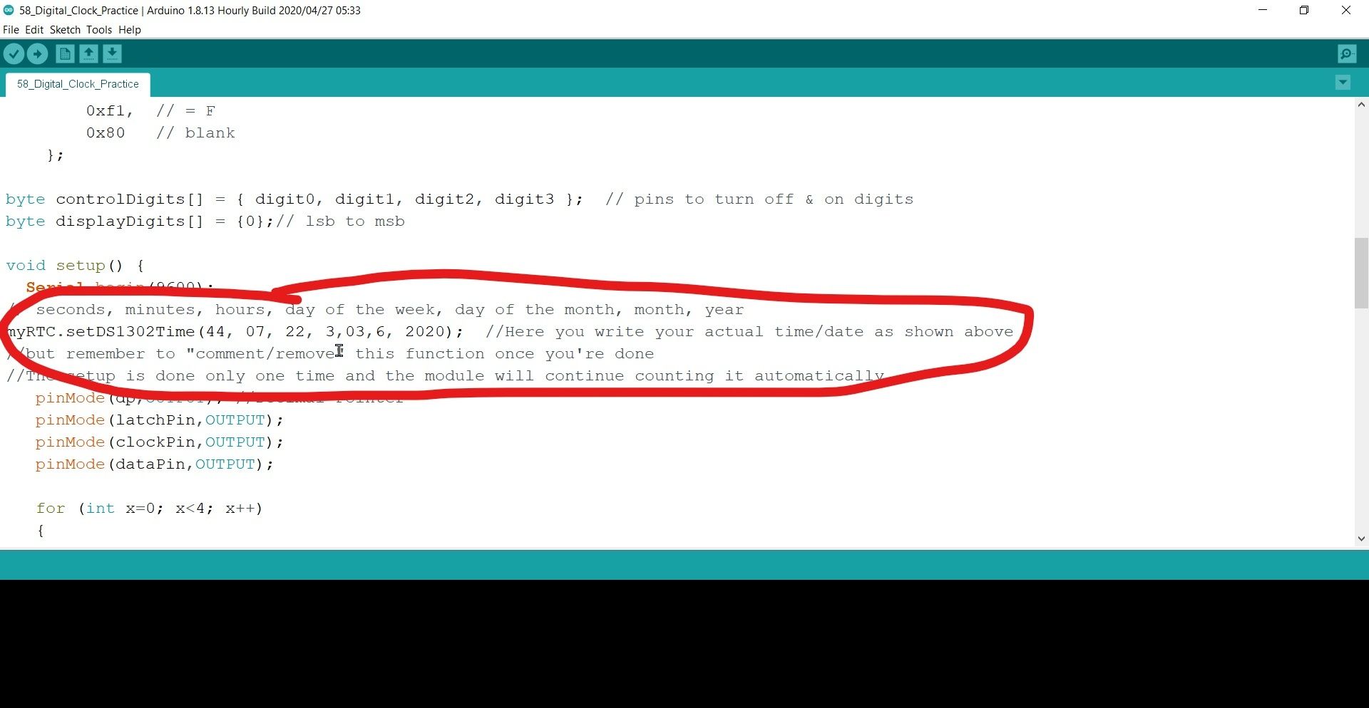 Arduino Digital Clock Using DS1302 : 4 Steps - Instructables