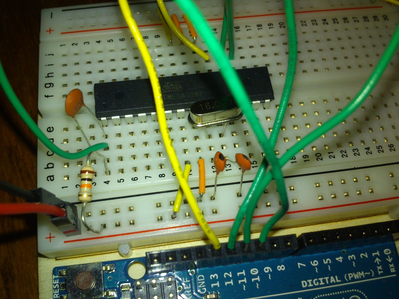 Bitcoin Price Ticker Almost From Scratch Using Arduino As Isp 6 Steps With Pictures