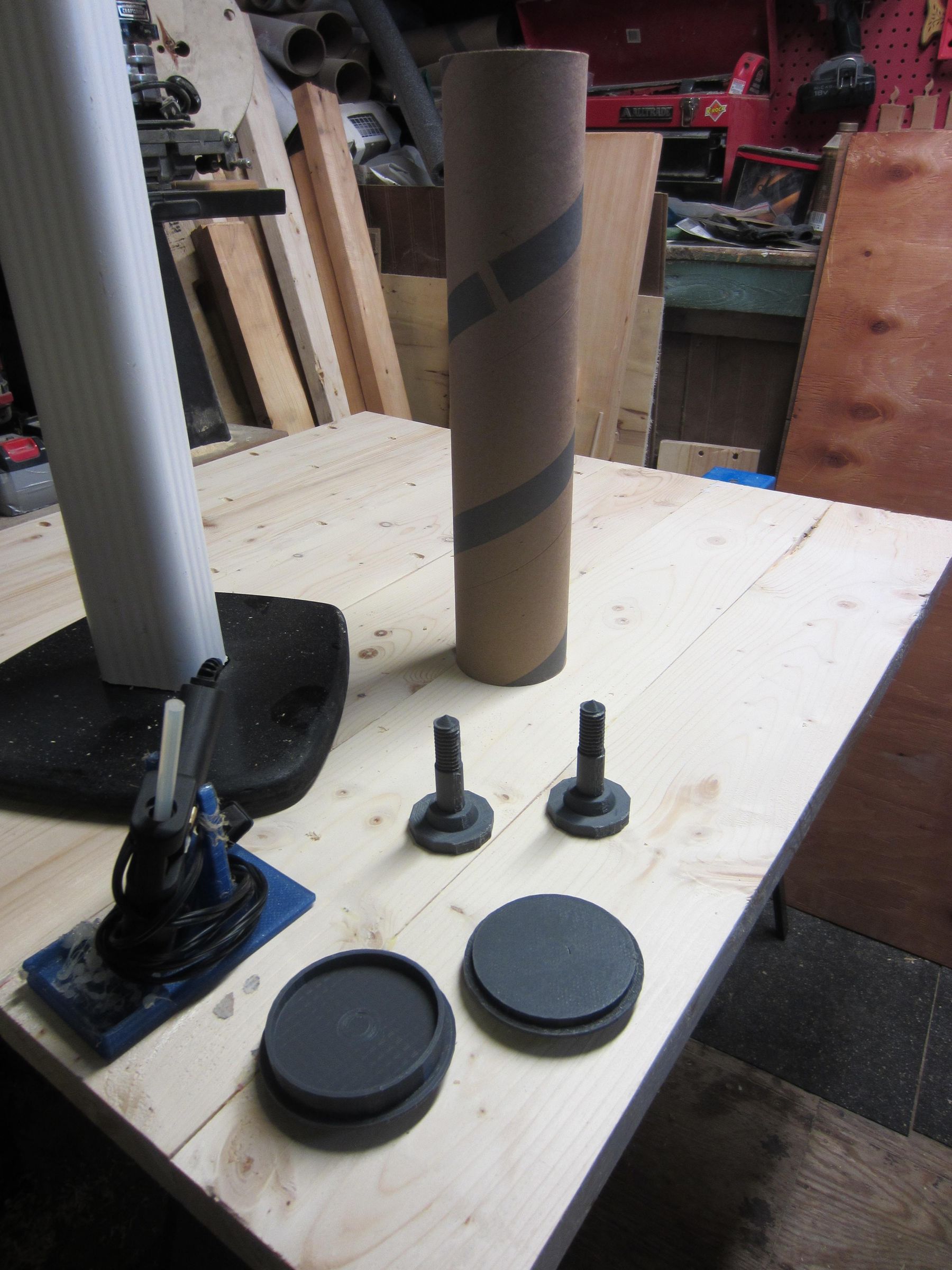 Cardboard Tube End Feed Roller With 3D Printed Parts : 5 Steps (with ...