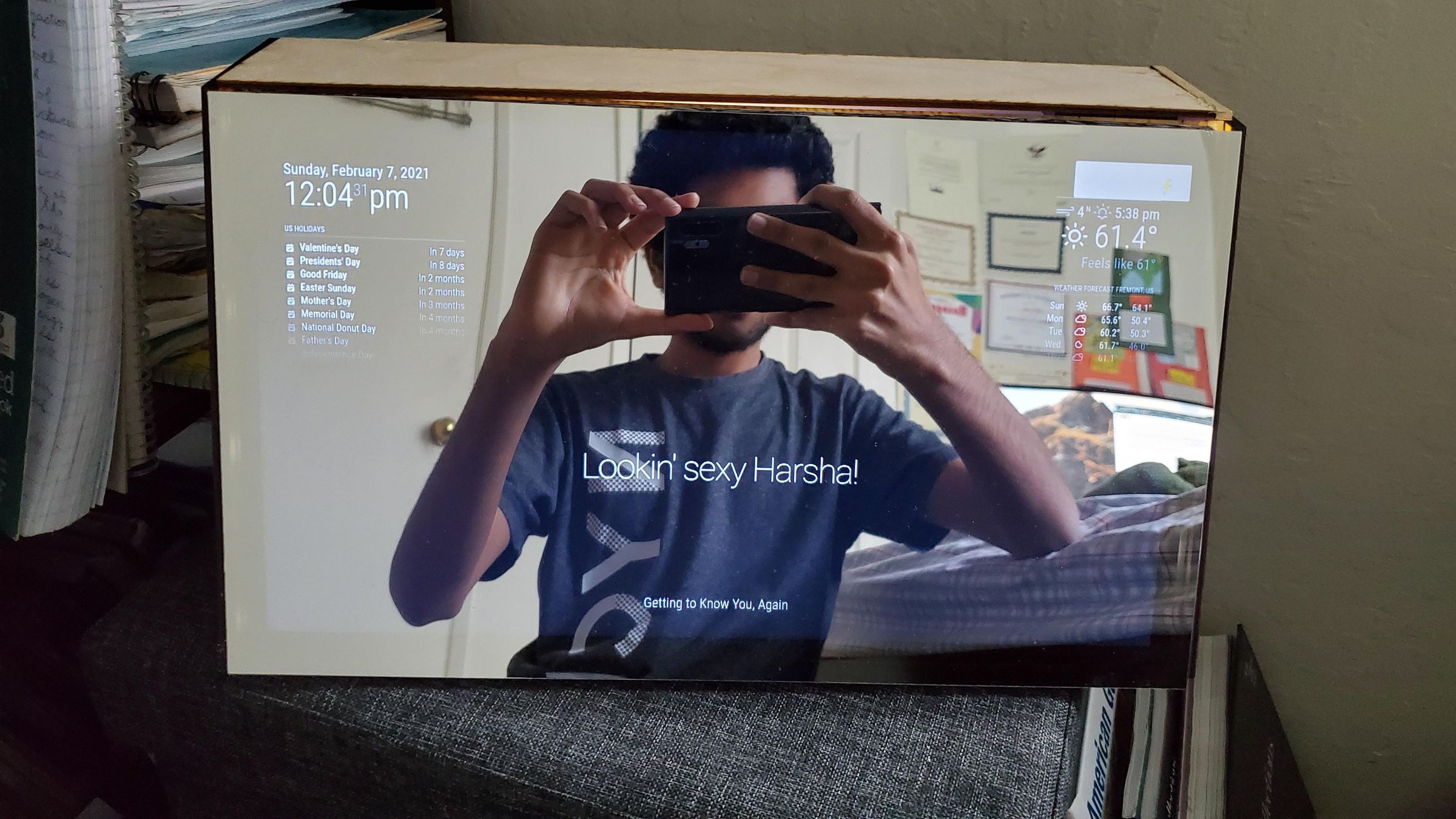DIY Smart Mirror W/ Google Assistant & Wireless Charging - 2021 : 9 ...