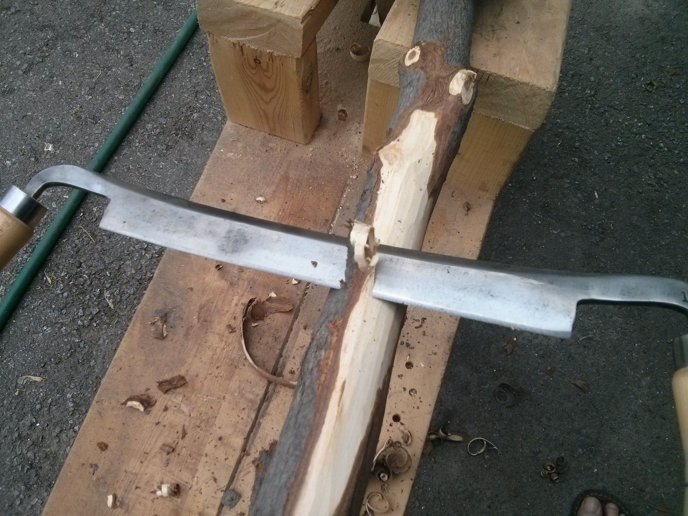 Decorative Garden Bench Made From Fallen Tree Limbs : 9 Steps ...