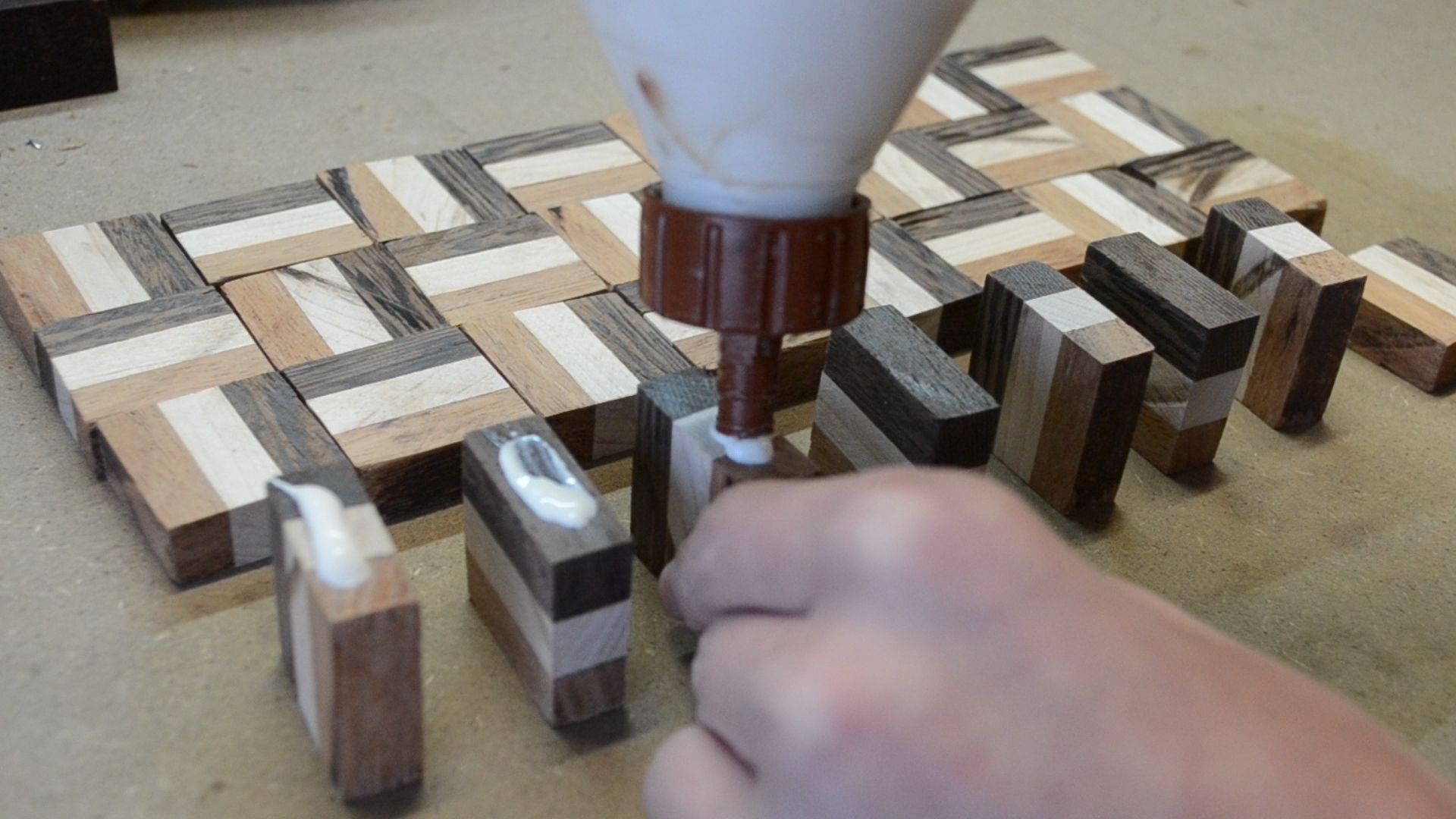 Handcrafted 100-piece Segmented Cutting Board! : 13 Steps (with ...