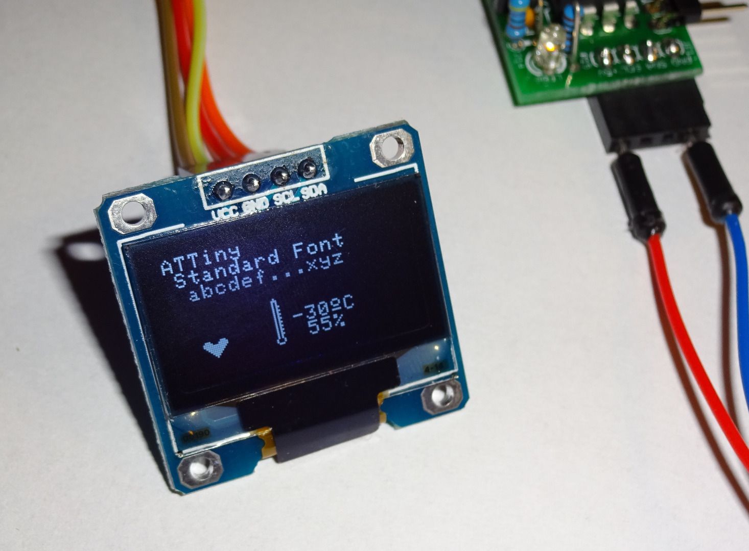 ATTiny85 Connects to I2C OLED Display - Great Things Can Be Small : 3 Steps - Instructables