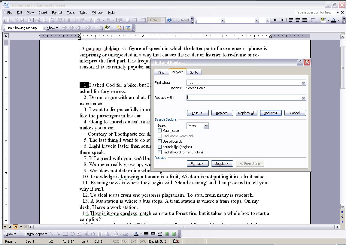 Quick Formatting With Notepad and Word : 8 Steps - Instructables