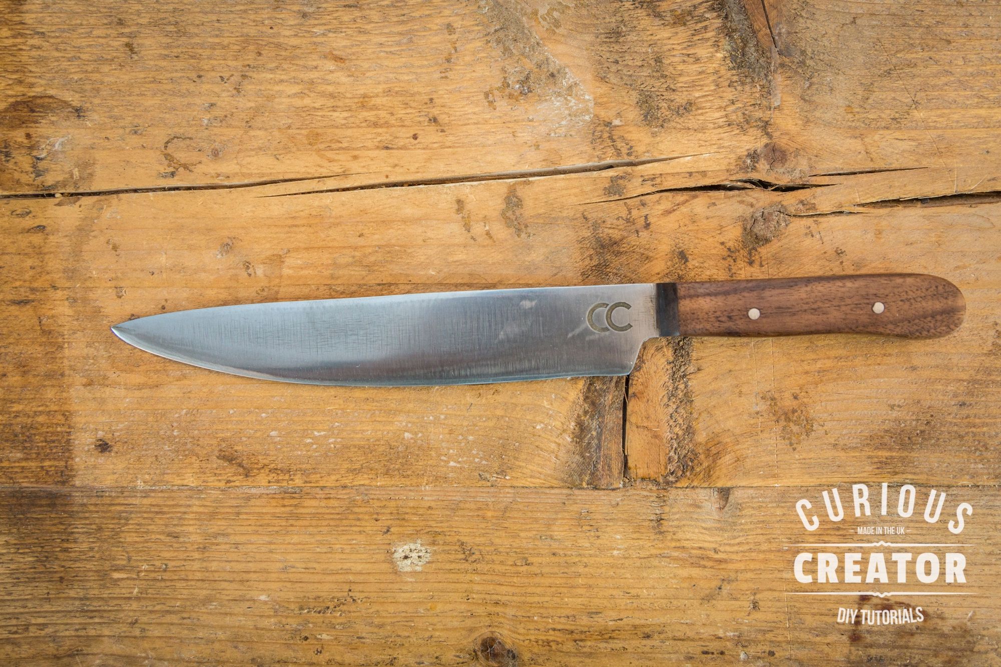 Large Chef Knife With Black Walnut Handles : 11 Steps (with Pictures ...
