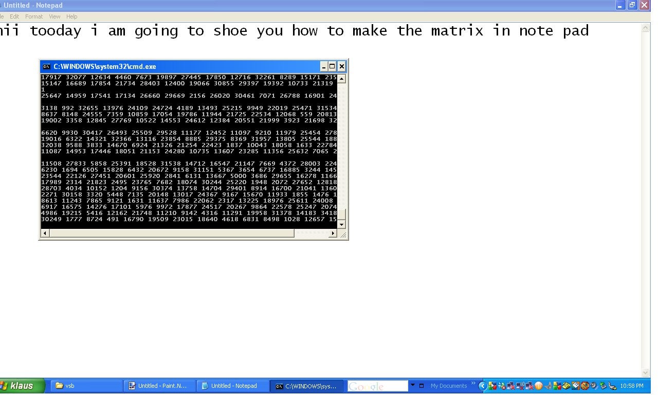 How To Make The Matrix In Batch File Notepad 3 Steps Instructables