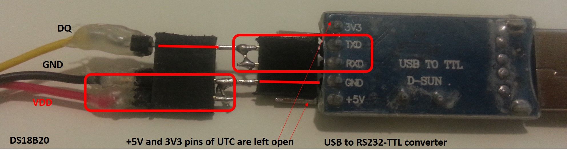 Quick Digital Thermometer Using Cheap USB to TTL Converter and DS18B20 - WITHOUT Arduino or ...