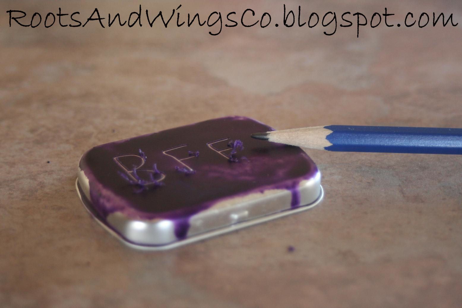 Etching on Tin Using Crayon-Technique : 6 Steps - Instructables