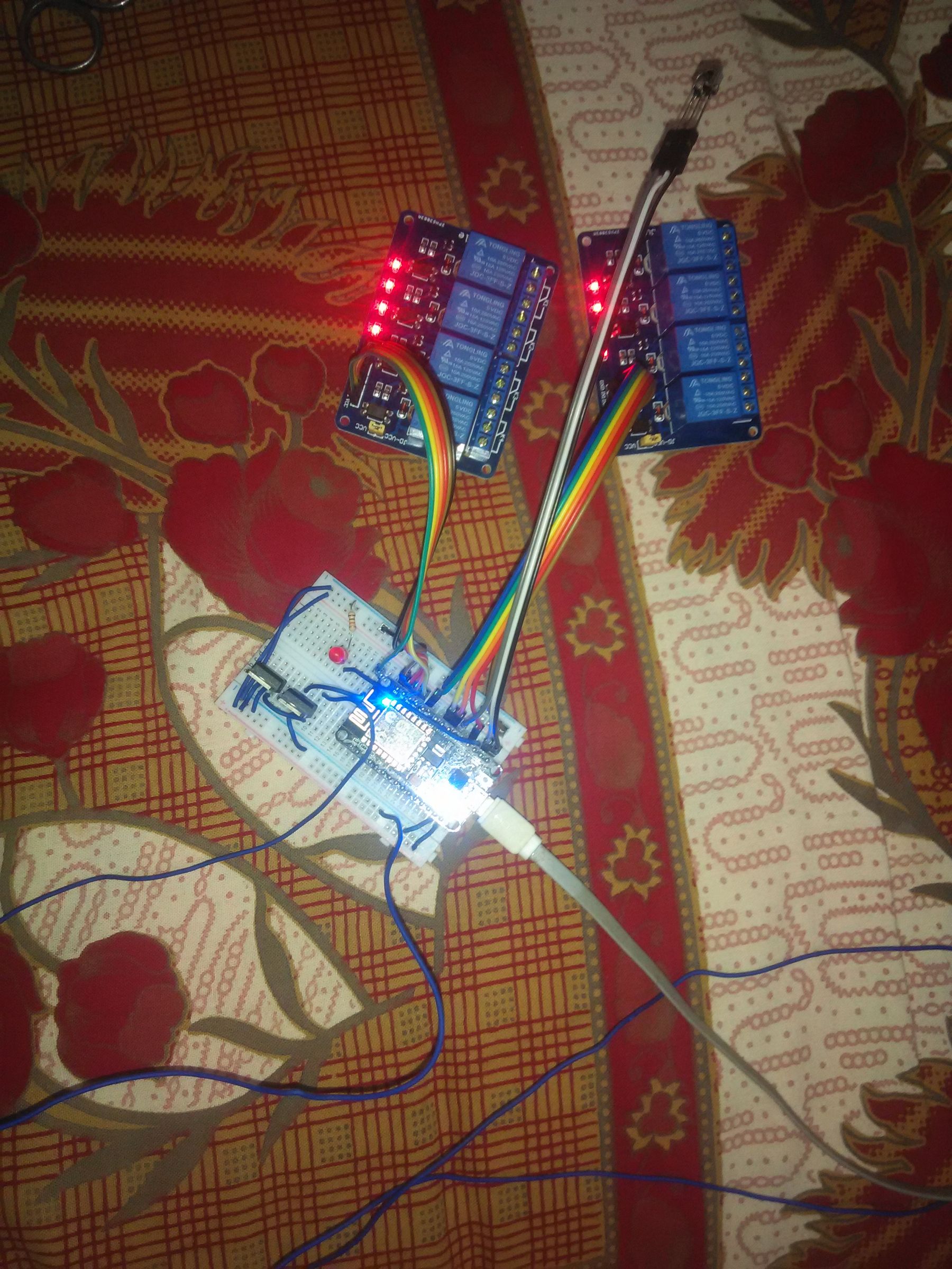 8 Relay Control With NodeMCU and IR Receiver Using WiFi and IR Remote ...