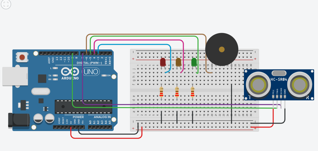 Arduino Car Reverse Parking Alert System | Steps by Step : 4 Steps ...