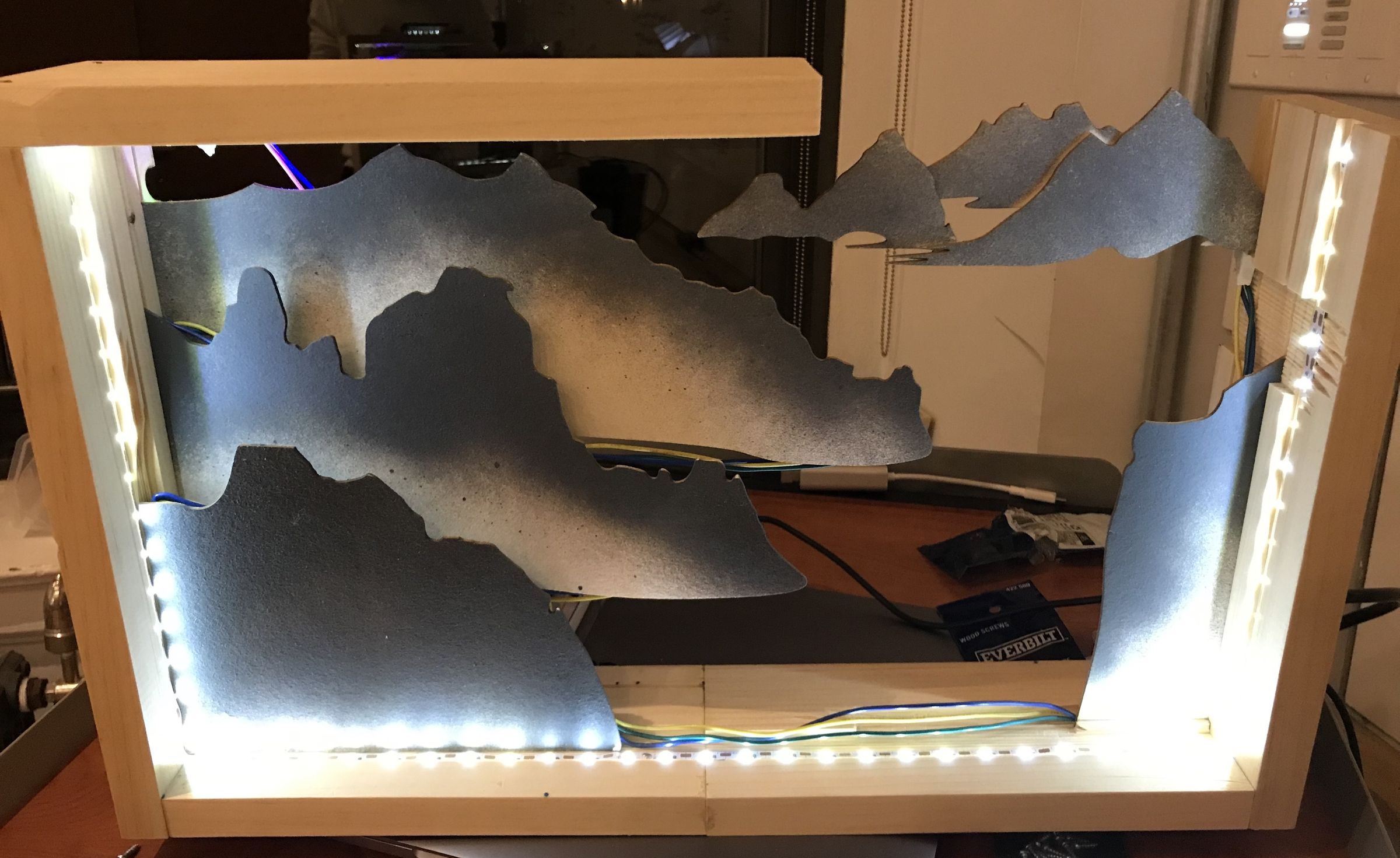 Chinese Traditional Painting NeoPixel Wall Art (Powered by Arduino) : 6 ...