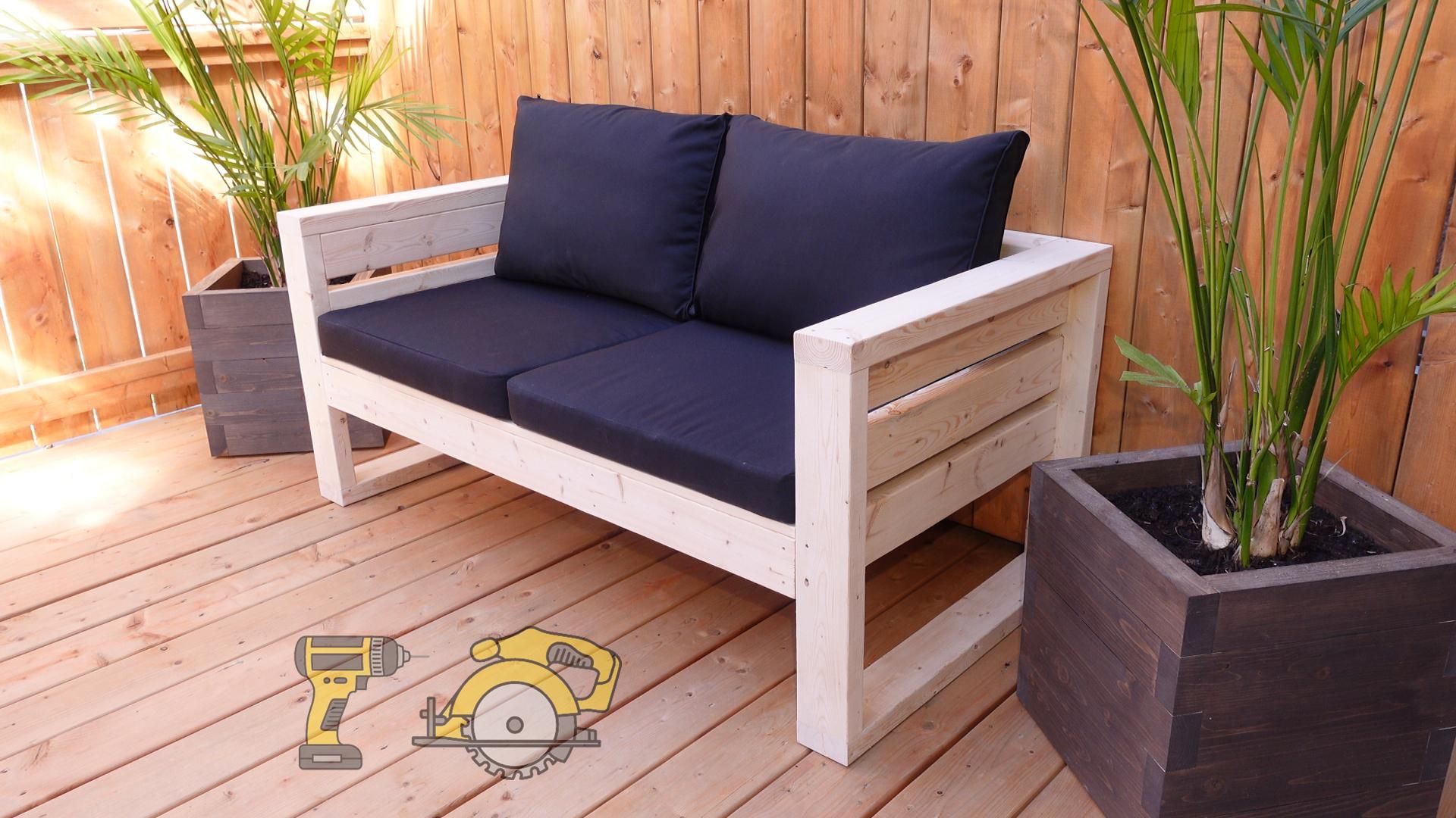 Easy Outdoor Sofa From 2x4s and Two Power Tools! : 12 Steps (with ...