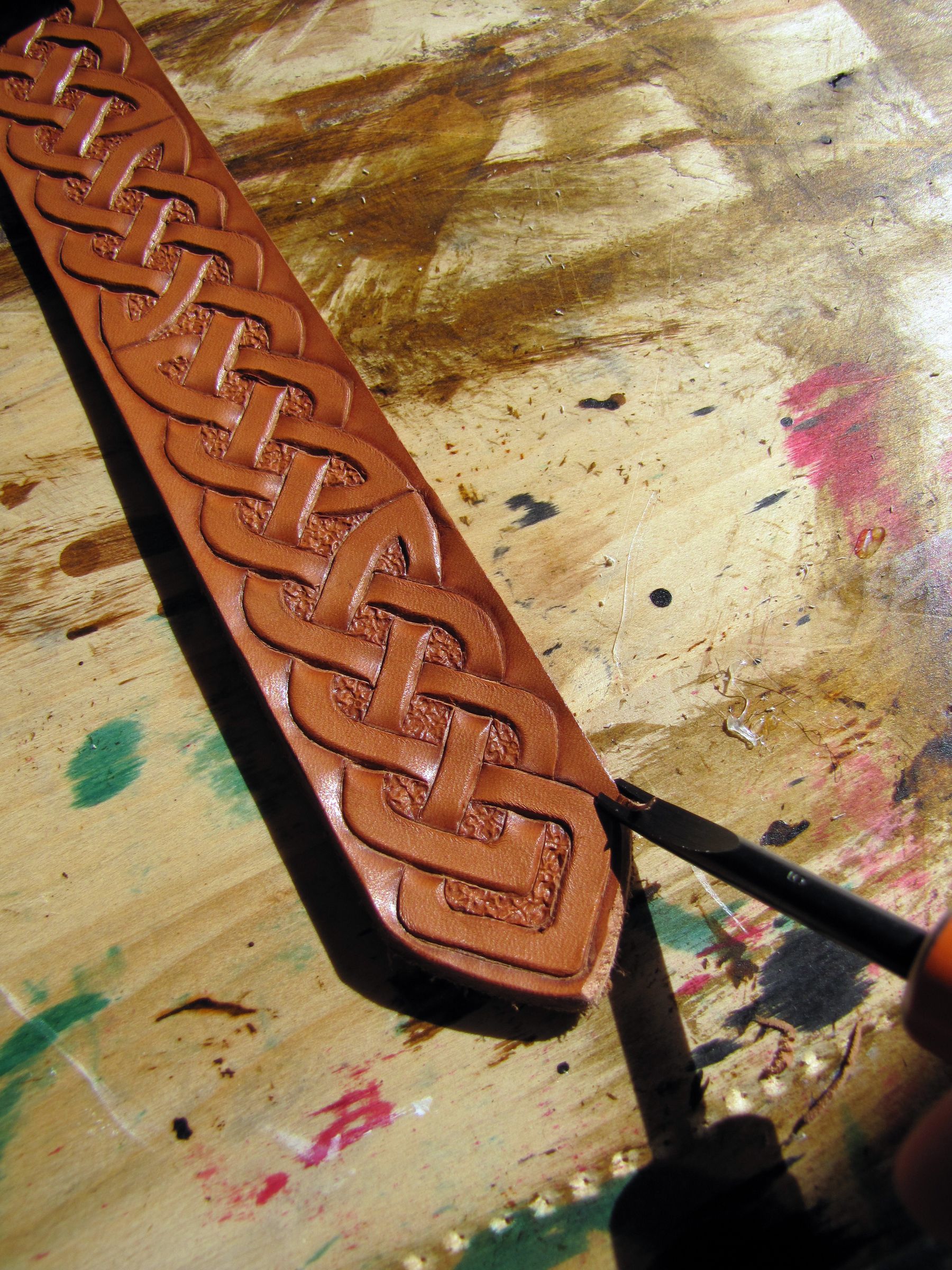 Design and Make Celtic Knotwork Leather Belt : 4 Steps (with Pictures ...