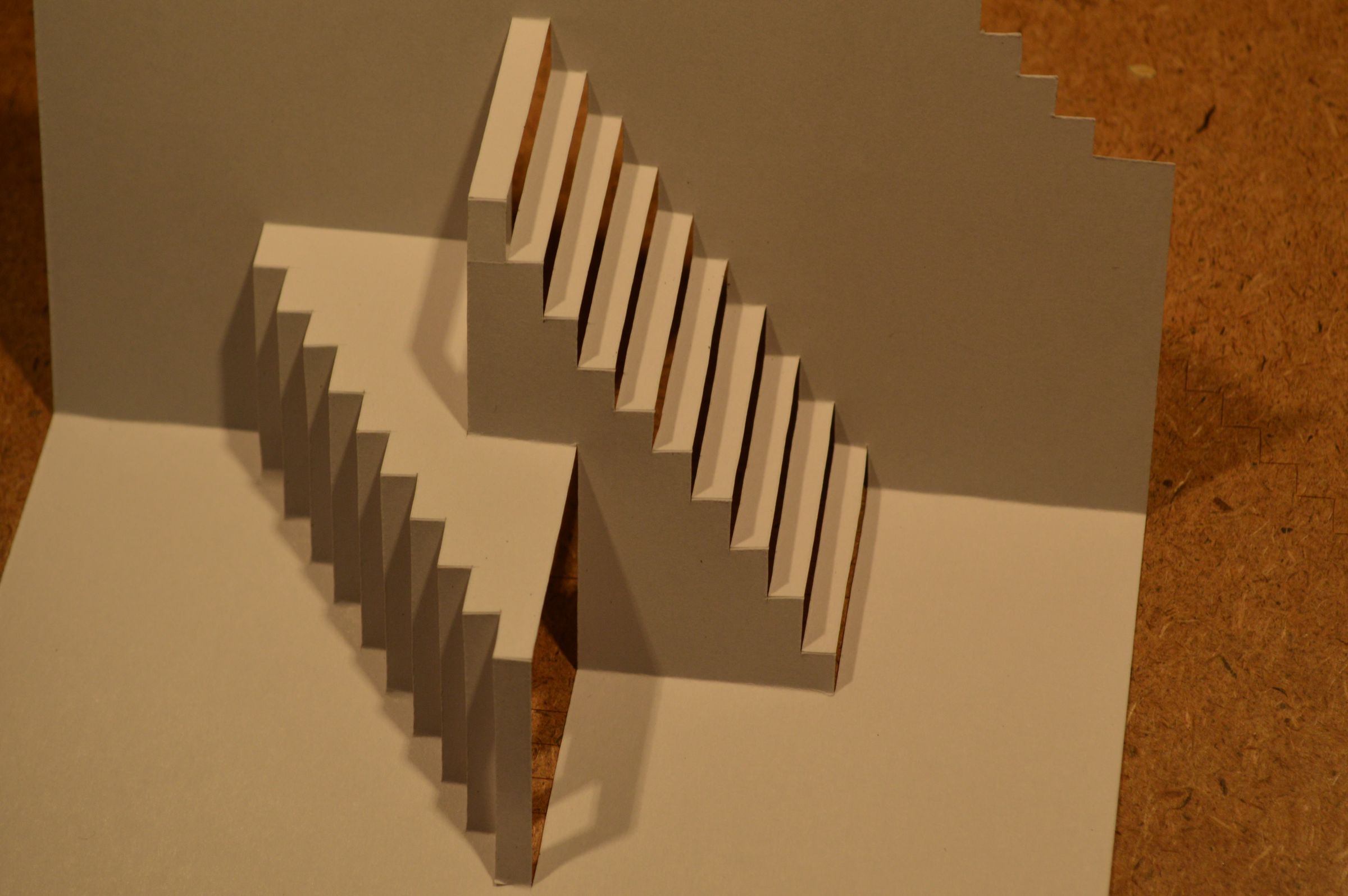 Kirigami Simple Escher Staircase : 8 Steps - Instructables