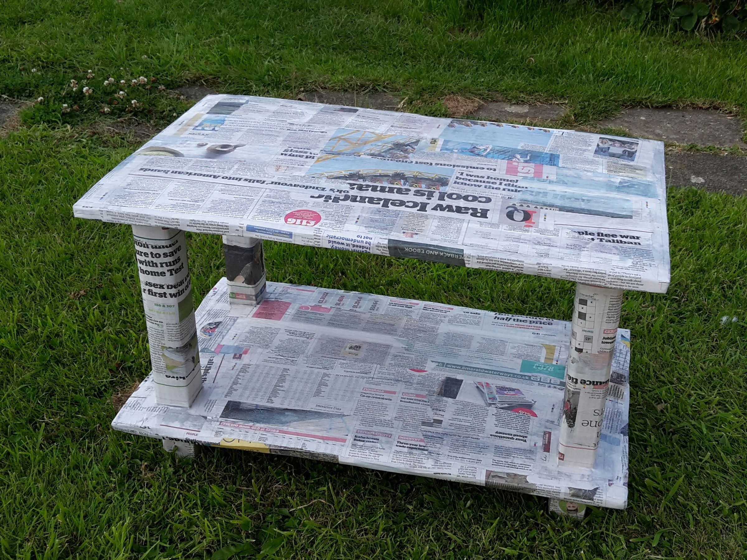 Small Table Made From Cardboard, Duct Tape and Papier Mache : 8 Steps ...