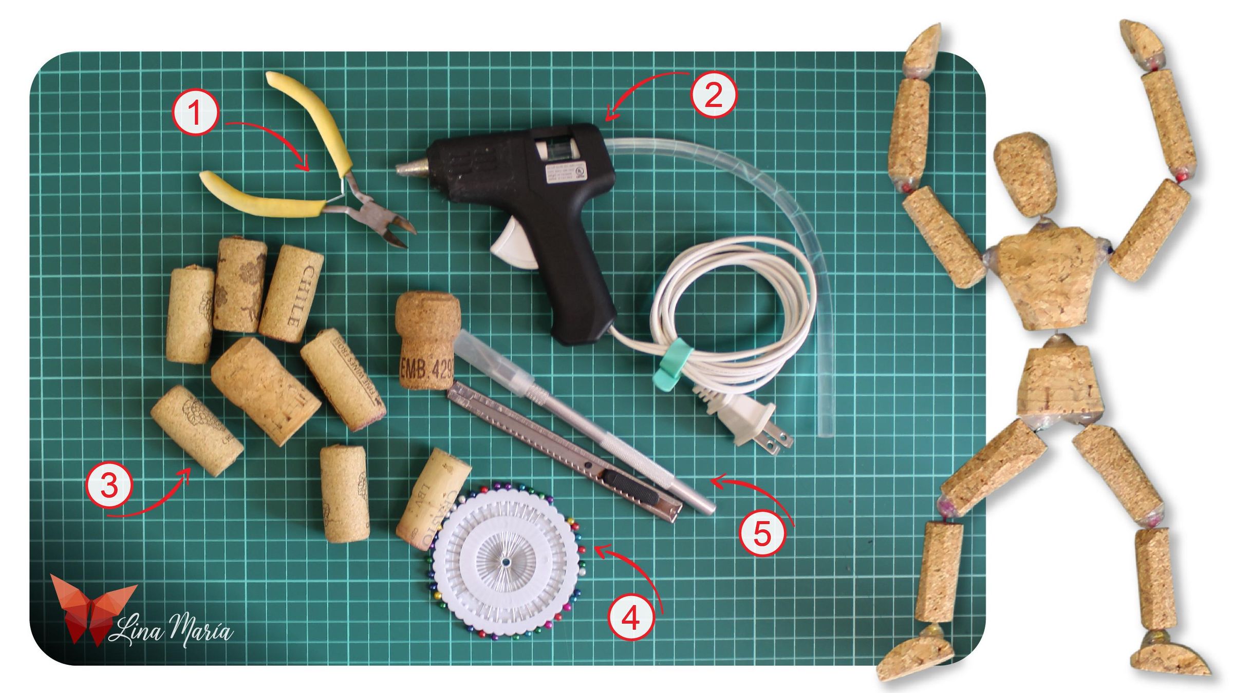 An Ergoman Made Out of Corks : 9 Steps (with Pictures) - Instructables