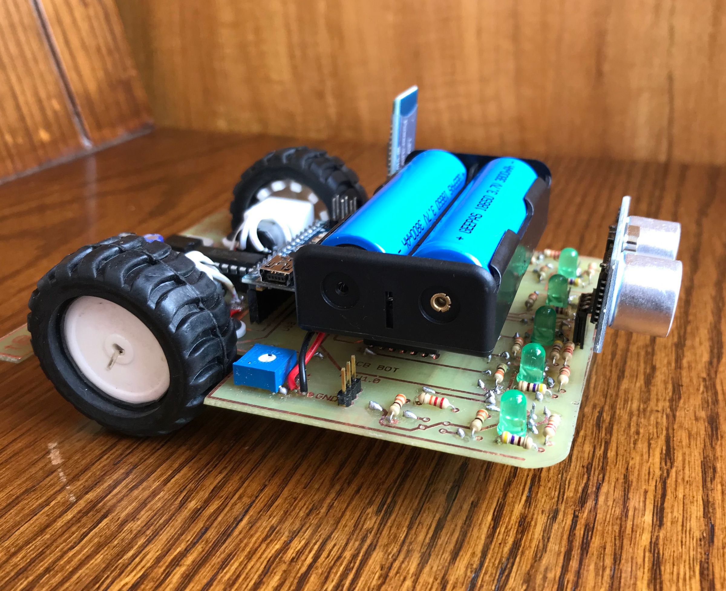 PCB BOT (Line Following, Obstacle Avoiding & Bluetooth Controlled Robot ...