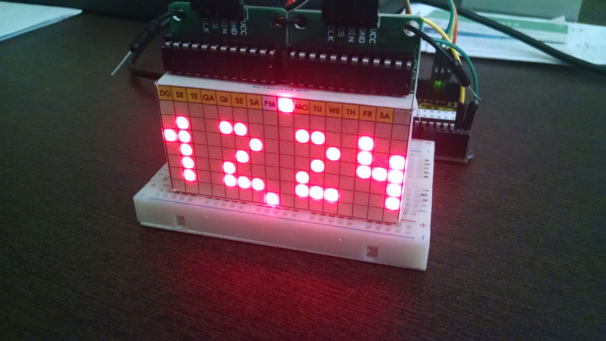 Digital and Binary Clock With Two LED Matrix and RTC (with Pictures ...