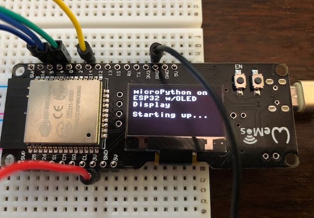 MicroPython on an ESP32 Board With Integrated SSD1306 OLED Display ...