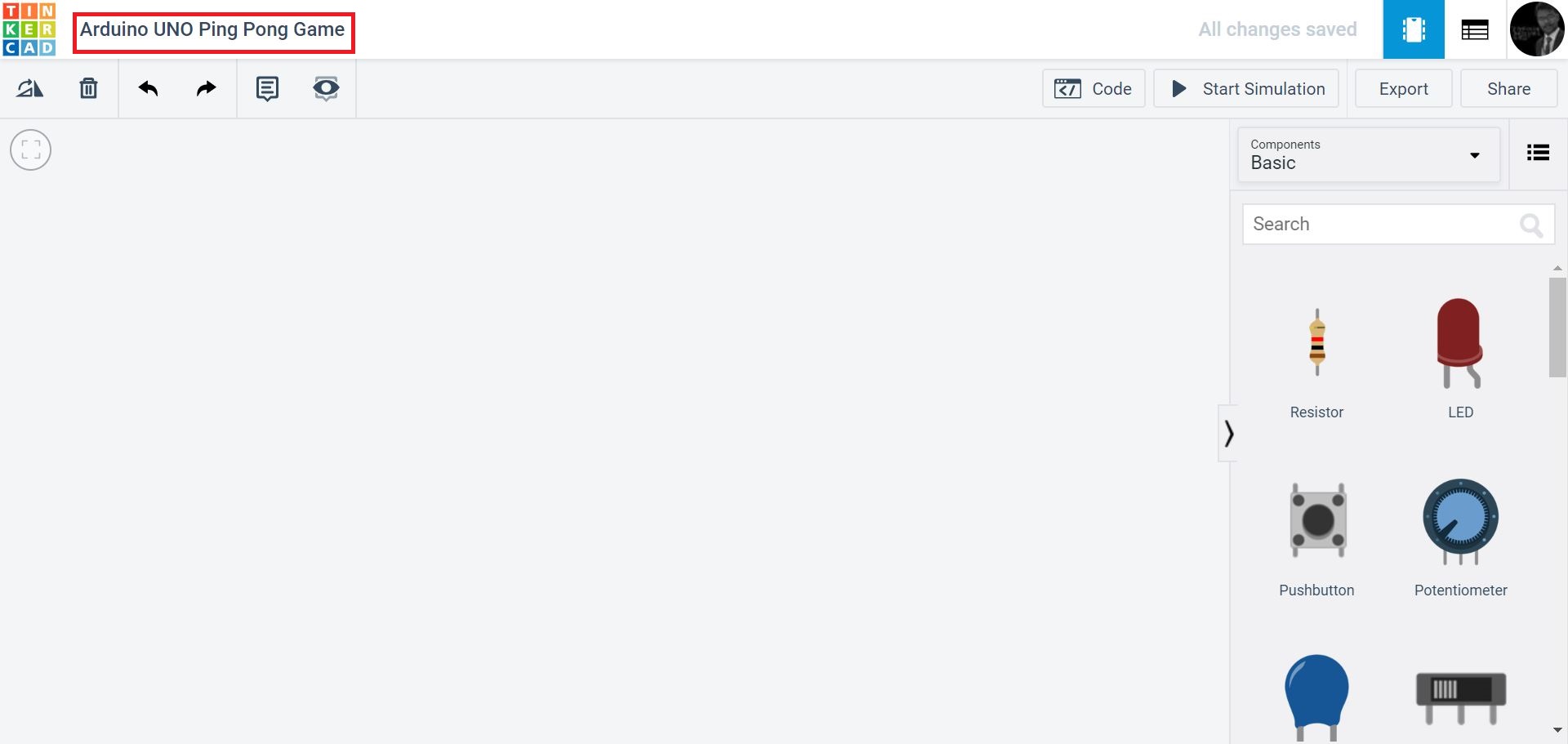 Autodesk Tinkercad Simulation of Arduino UNO Ping Pong Game V2.0: : 5 ...