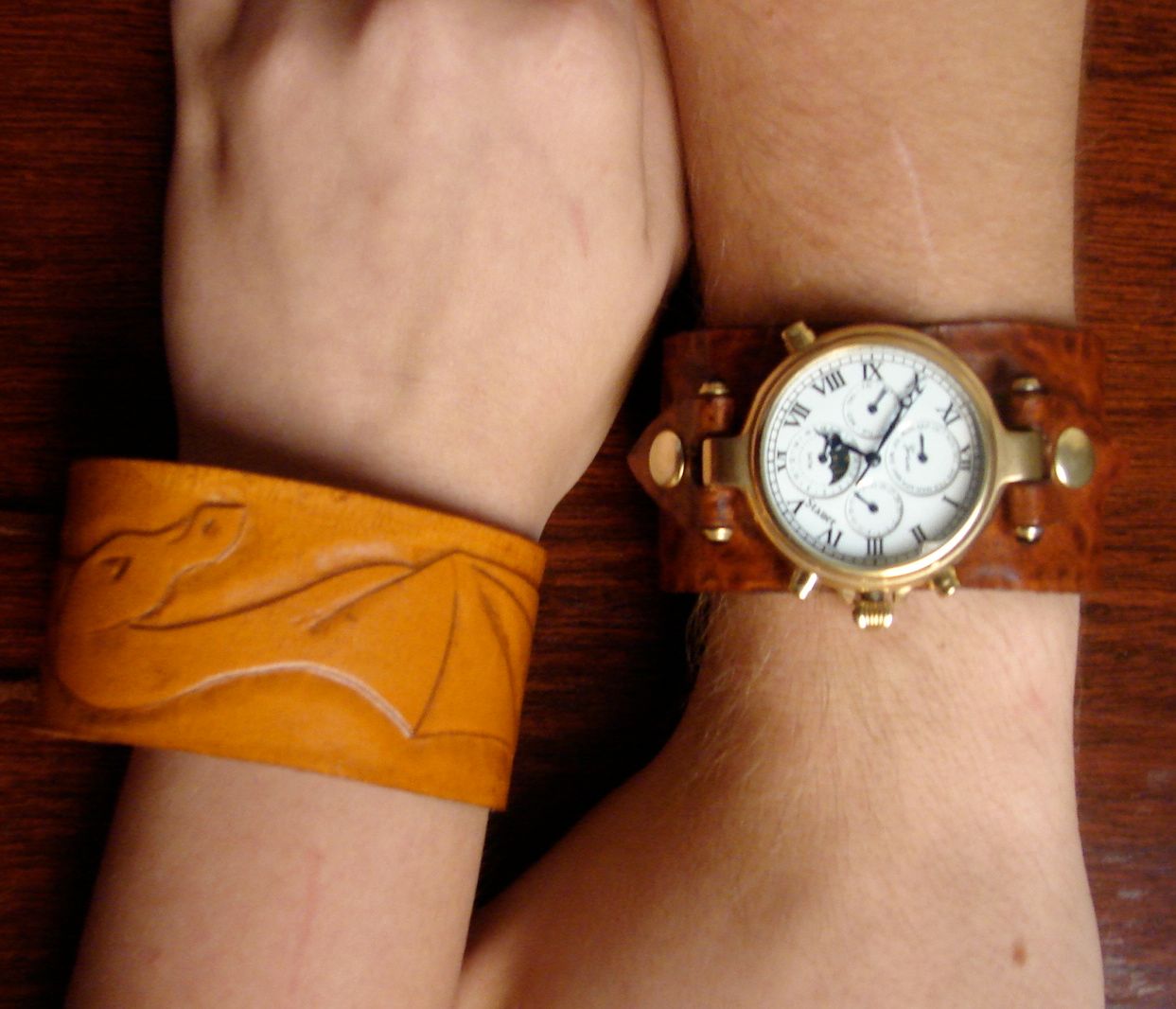 Leather Cuff Watch Band + Leather Bracelets 101 - Be Fashionable No ...