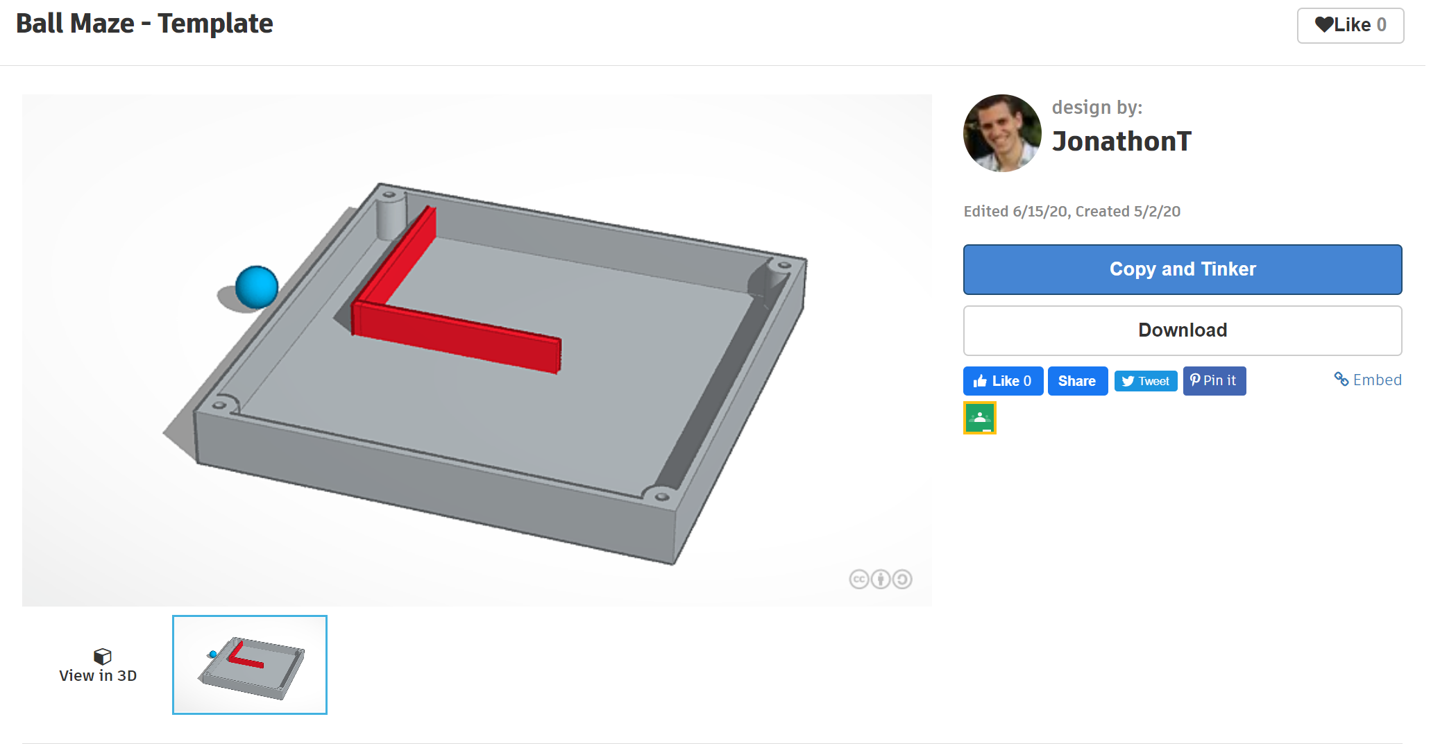 Moving Ball Maze - Tinkercad Student Project : 13 Steps (with Pictures ...