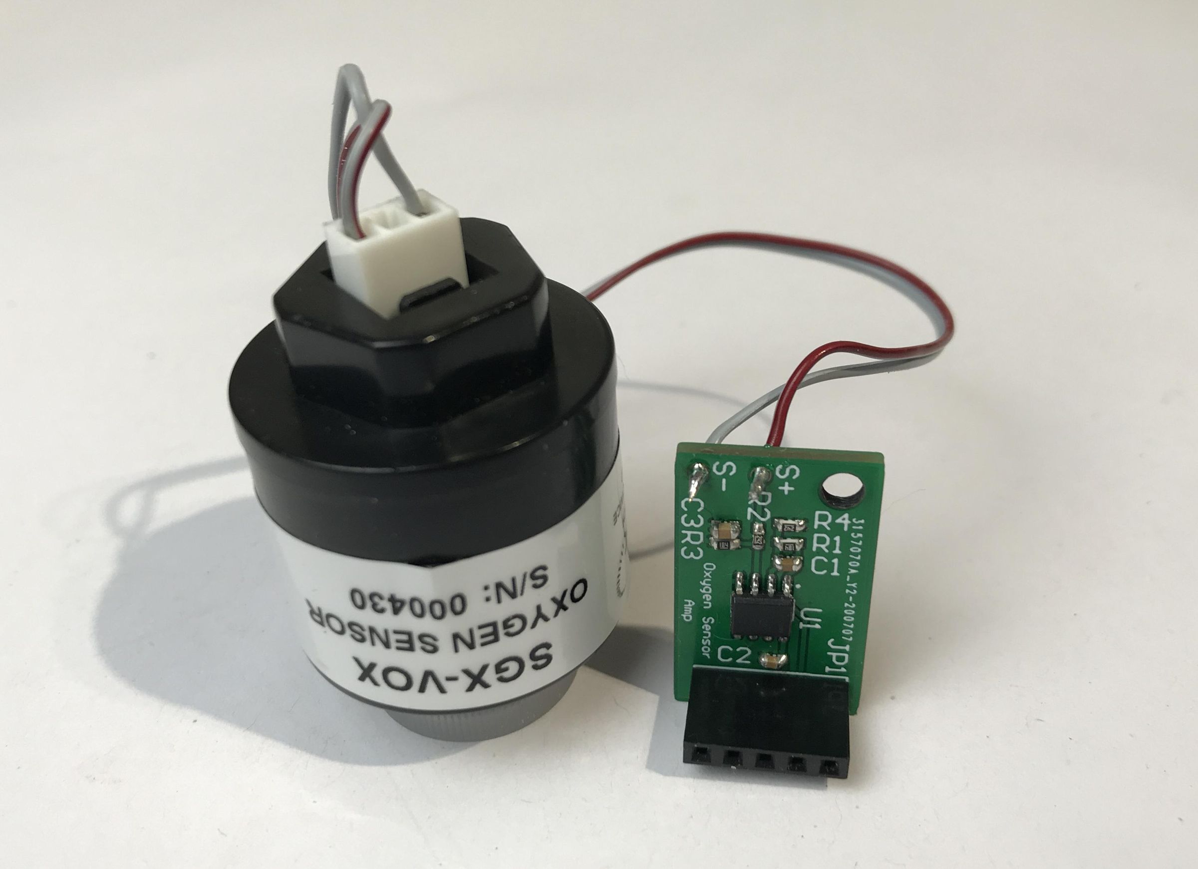 PCB Gain Circuit for SGX-VOX Electrochemical Oxygen Sensor 0-100% FiO2 ...