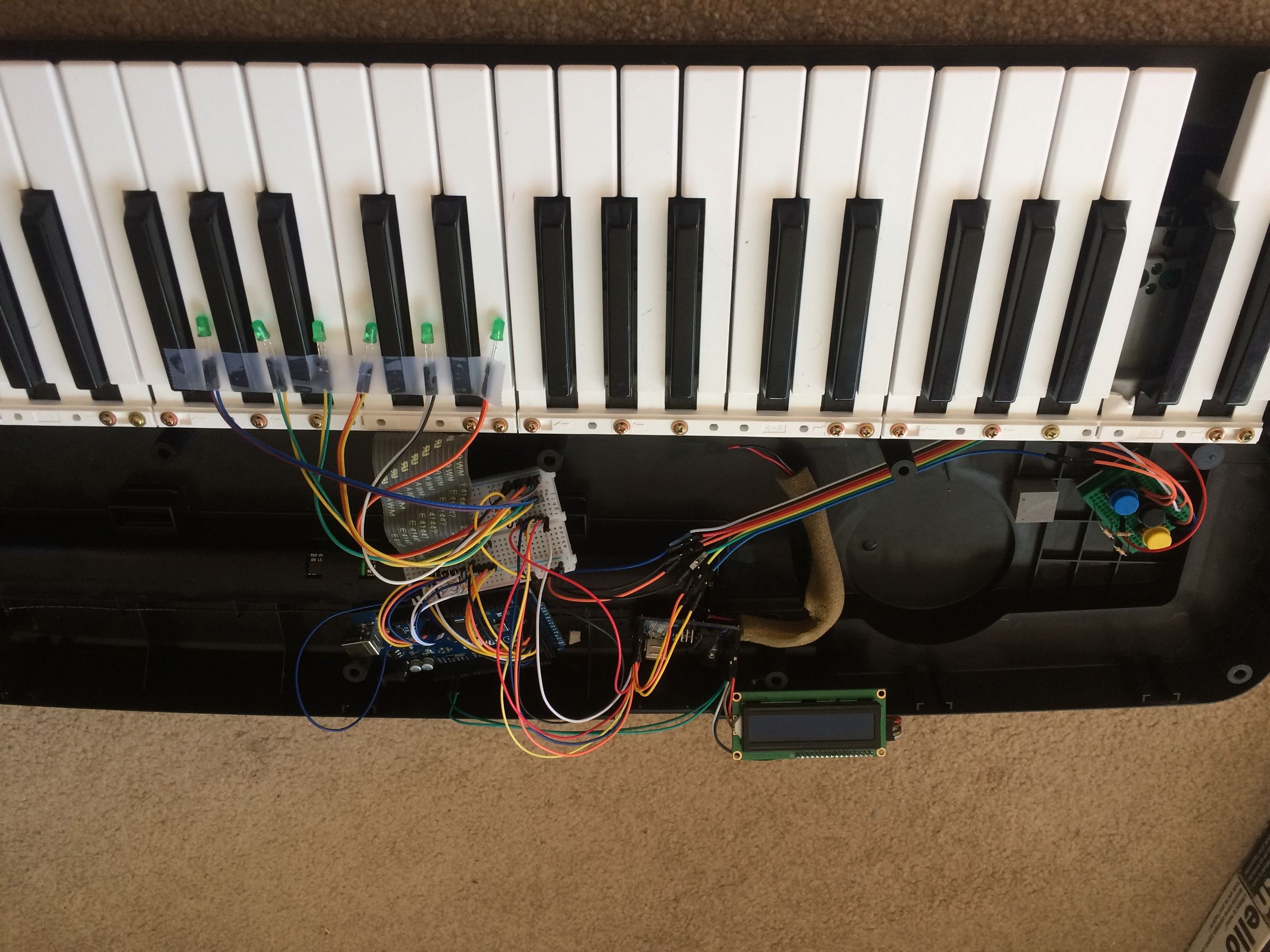 Arduino MIDI Keyboard With Song Teaching LEDs : 8 Steps - Instructables