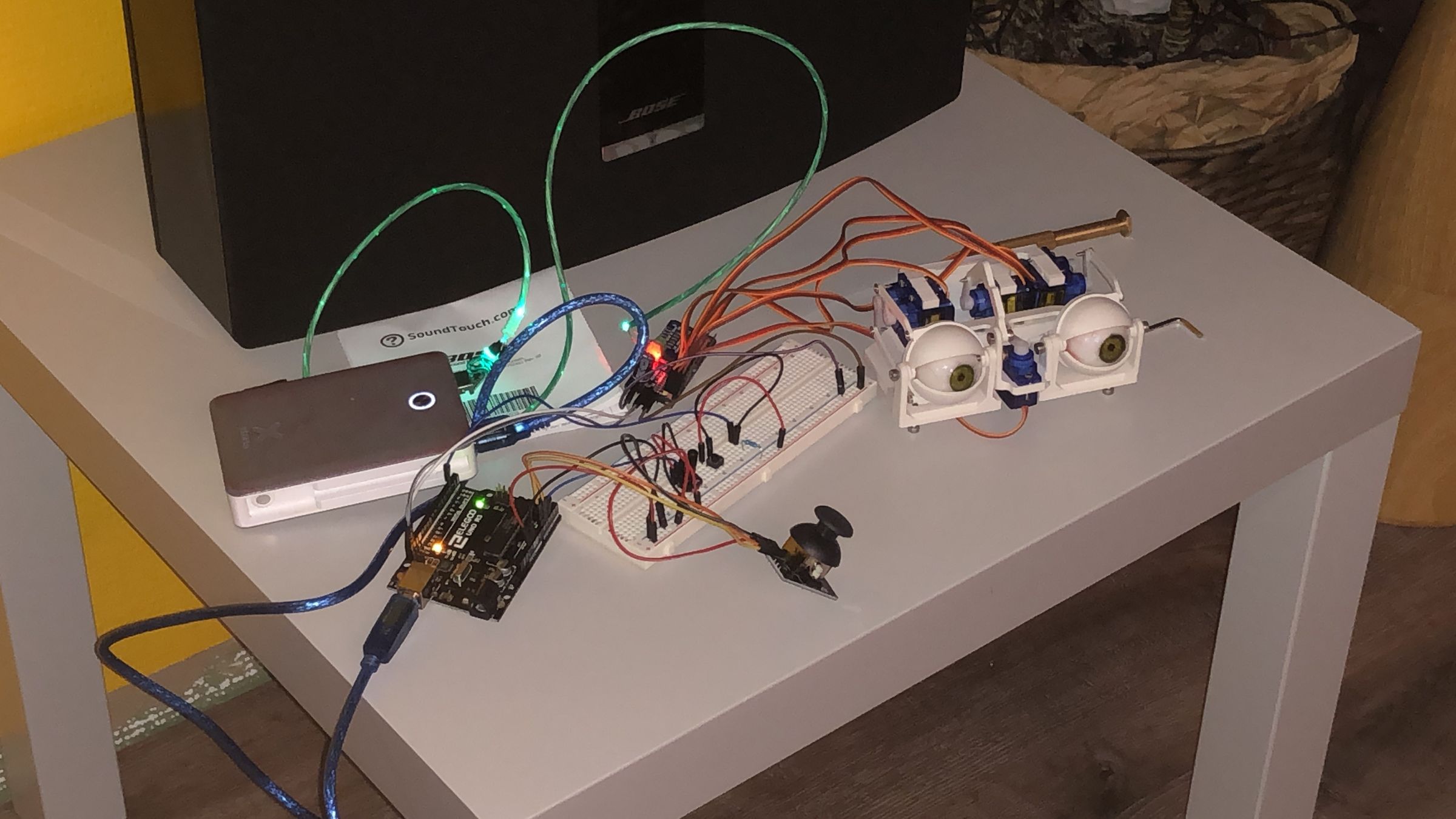 Simplified 3D Printed Animatronic Dual Eye Mechanism : 4 Steps (with ...