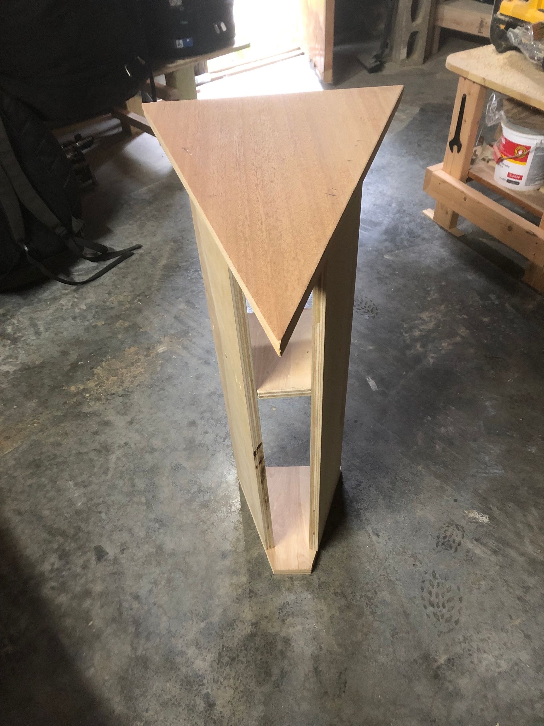 Useful Triangular Table From Old Cabinet Door : 5 Steps (with Pictures ...