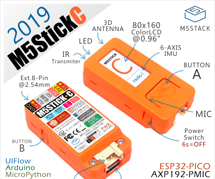 How To Program Esp32 M5stack Stickc With Arduino Ide And Visuino 12 Steps Instructables