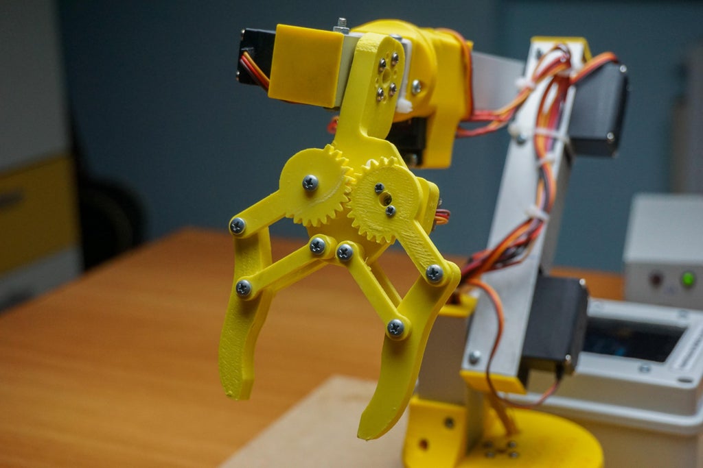 Arduino Robotic Arm Controlled By Touch Interface Share Project Pcbway