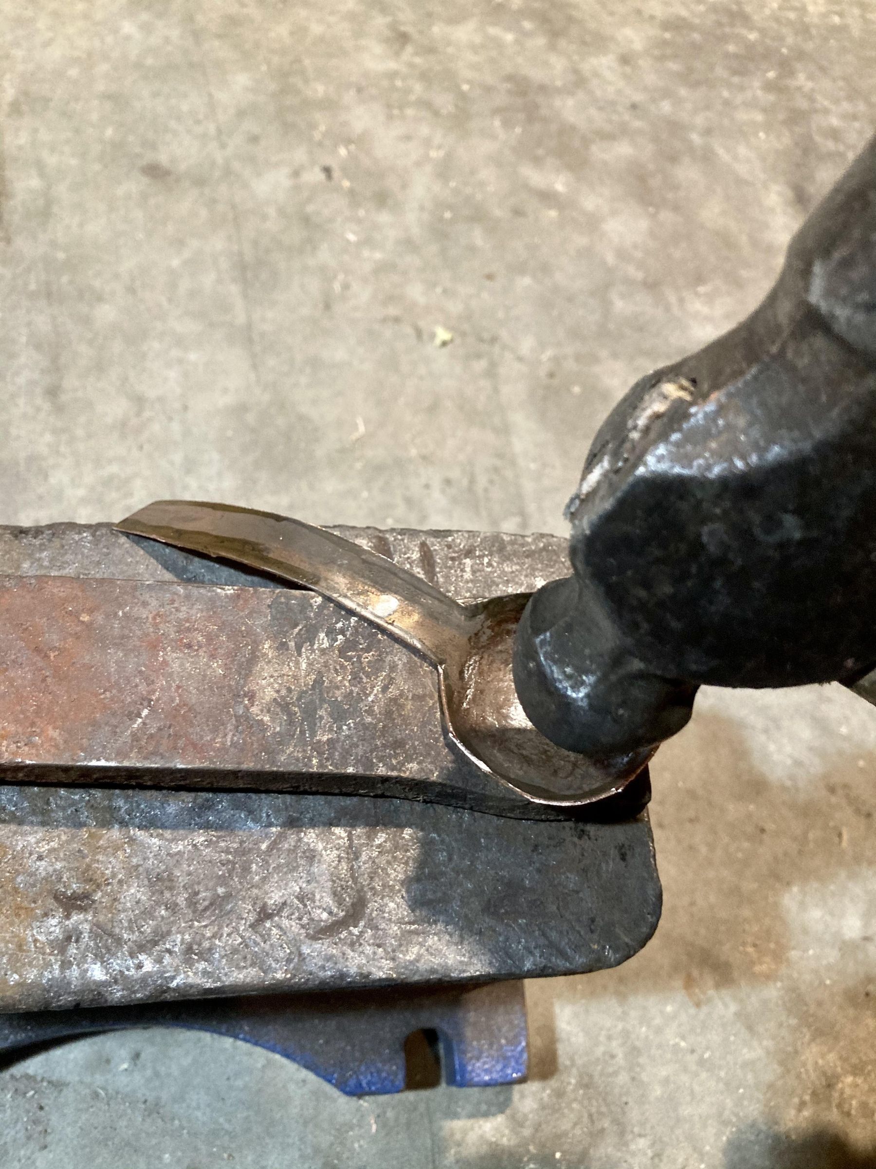 Hammered Copper Spoon With Simple Tools and Materials : 6 Steps (with ...