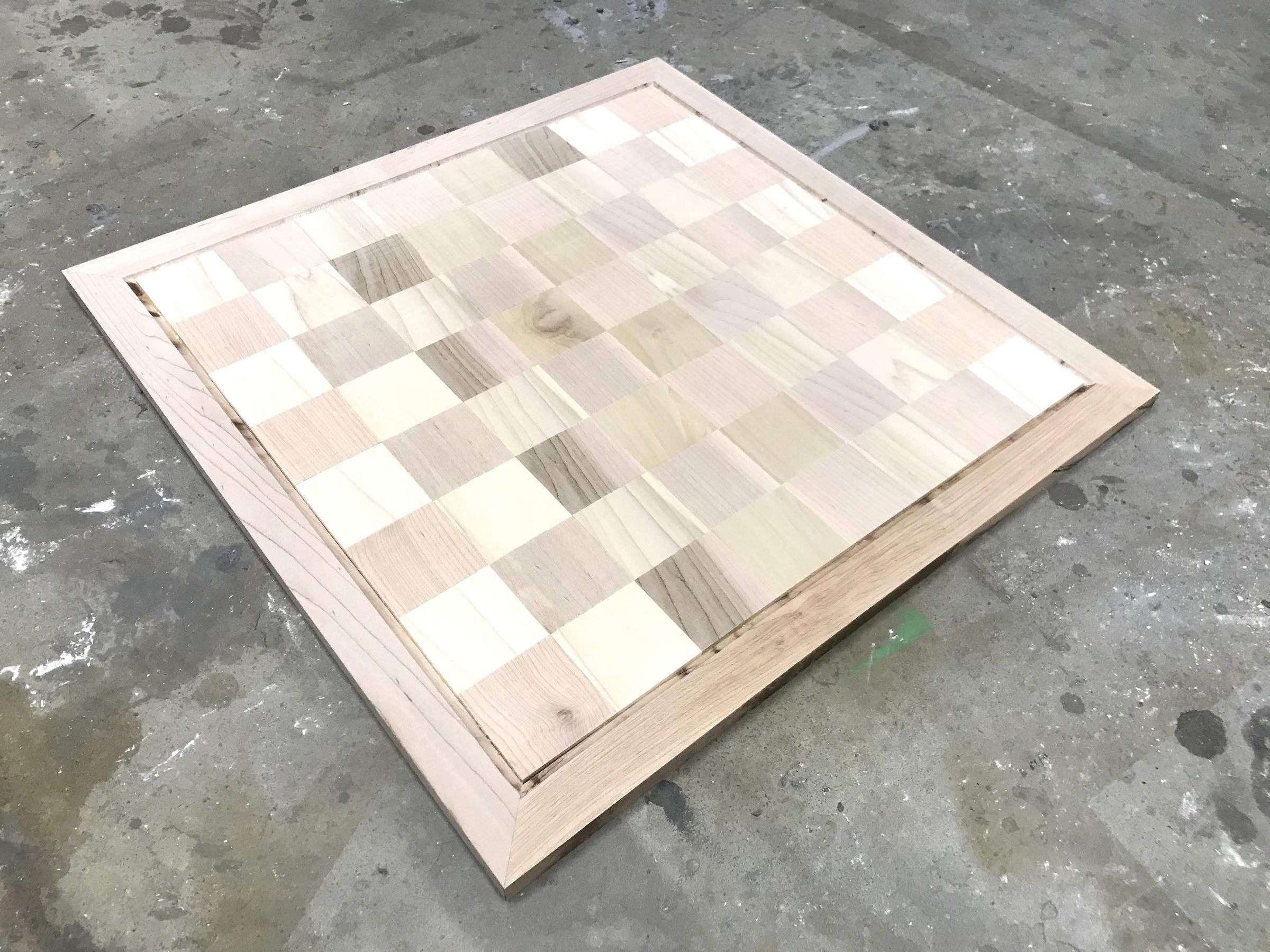 Wood and Resin Chess and Checker Board With Pieces From Scraps : 6 ...