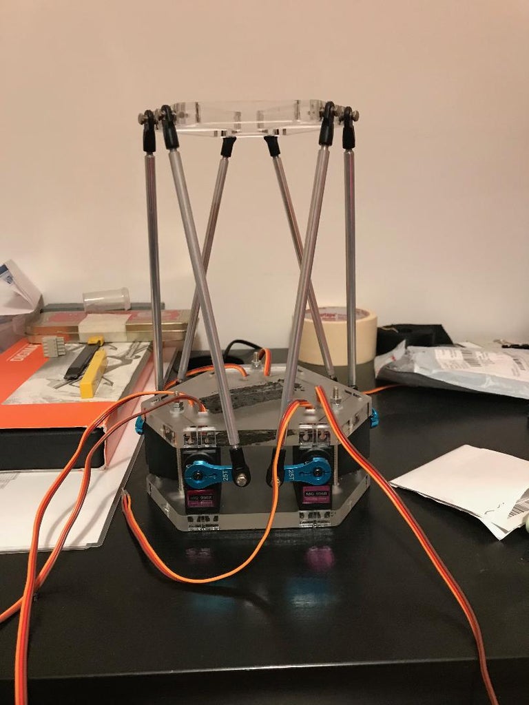 Arduino Controlled Rotary Stewart Platform 4 Steps With Pictures Instructables