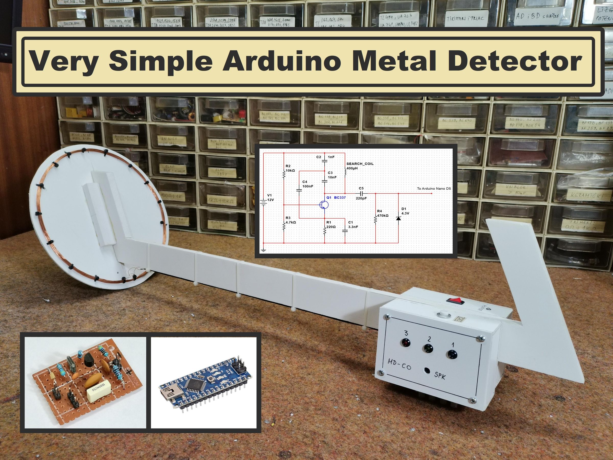 DIY Very Simple Arduino Metal Detector : 3 Steps - Instructables