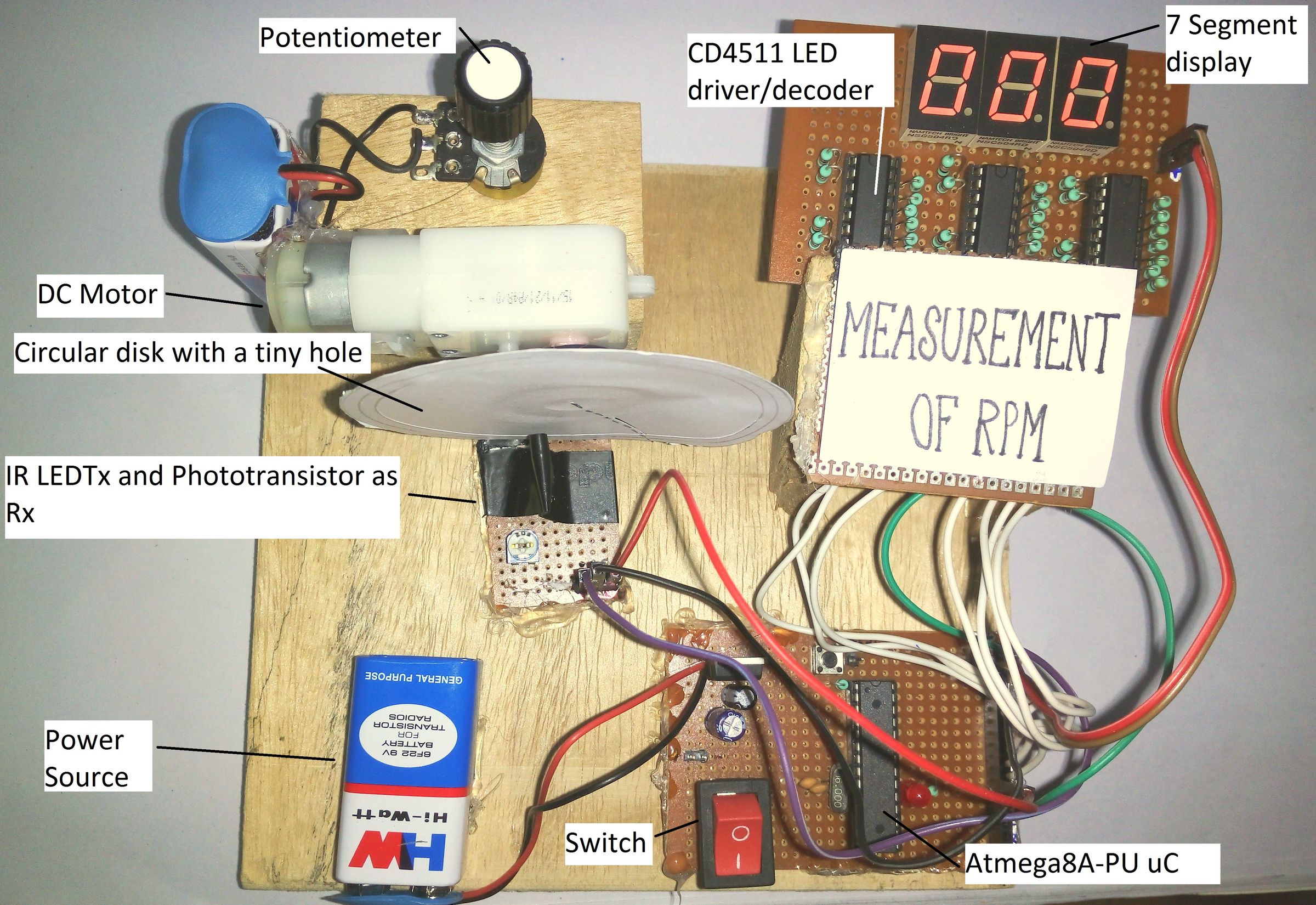 MEASUREMENT OF RPM OF DC MOTOR USING ARDUINO AND IR LED : 15 Steps ...